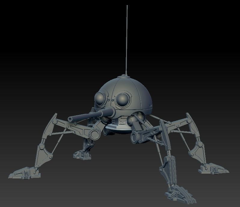 Dwarf Spider Droid One12 Scale STL 3D model 3D printable | CGTrader