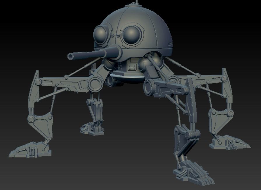 Dwarf Spider Droid One12 Scale STL 3D model 3D printable | CGTrader