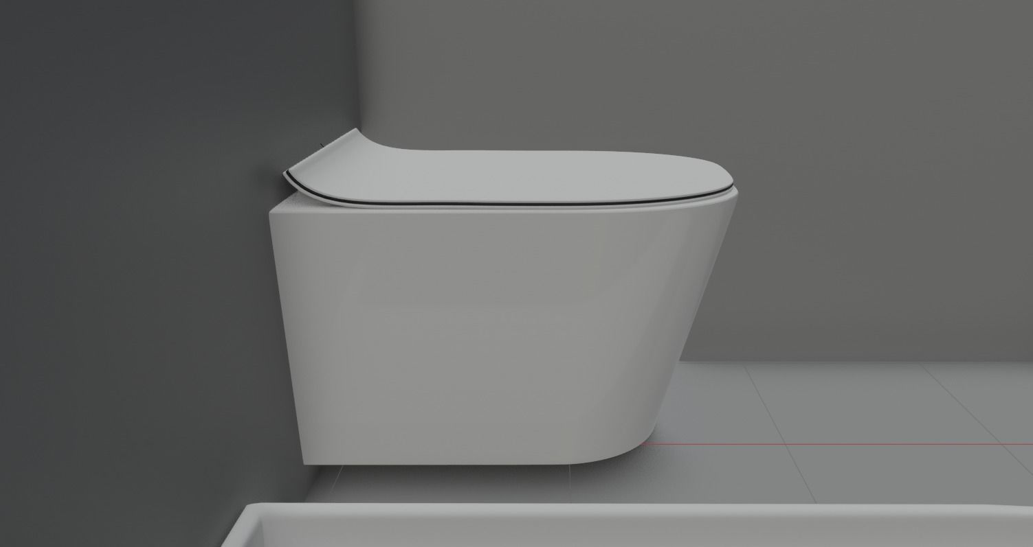 Modern toilet seat 3D model | CGTrader
