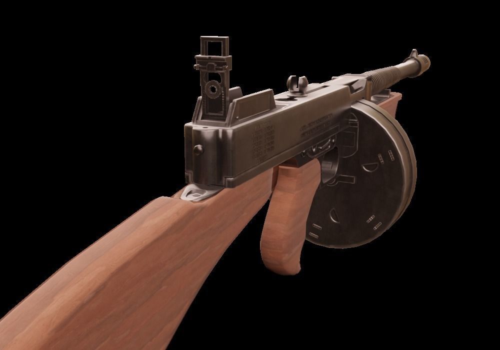 3D model Thompson machine gun VR / AR / low-poly | CGTrader