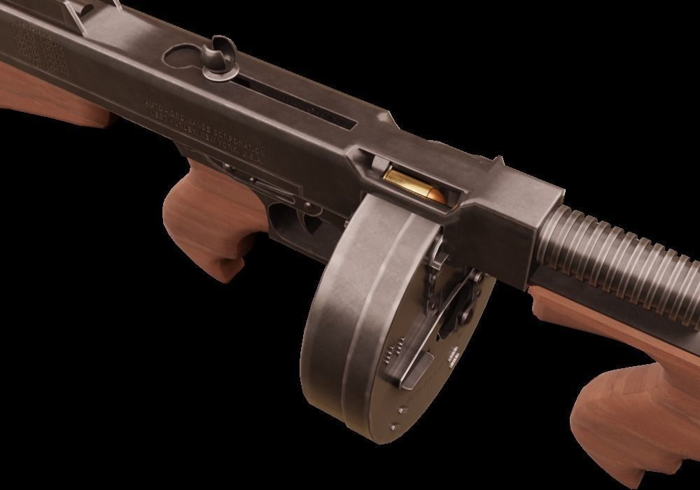 3D model Thompson machine gun VR / AR / low-poly | CGTrader
