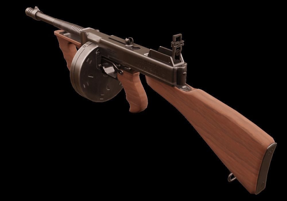 3D model Thompson machine gun VR / AR / low-poly | CGTrader