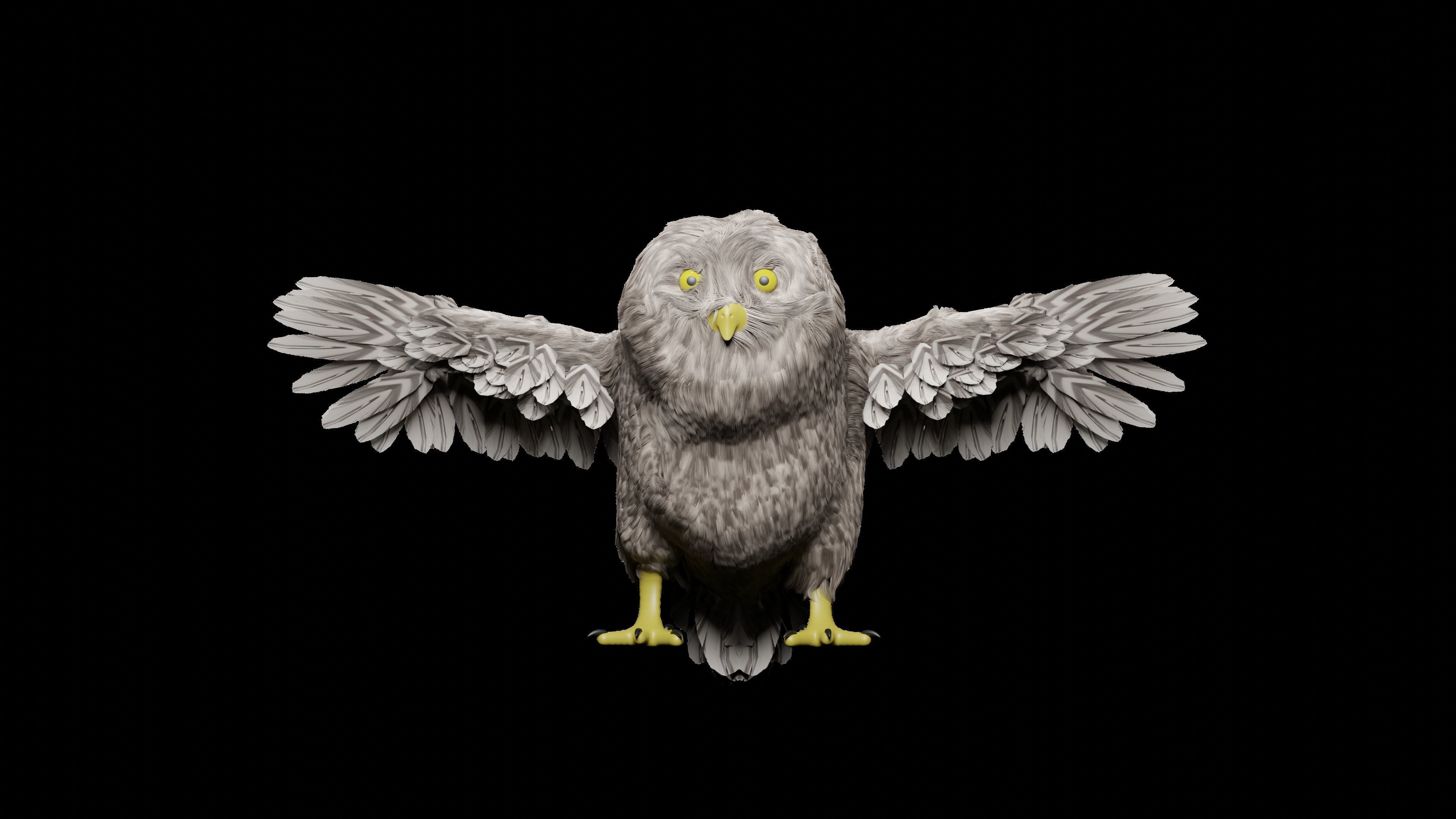 Owl rigged 3D model | CGTrader