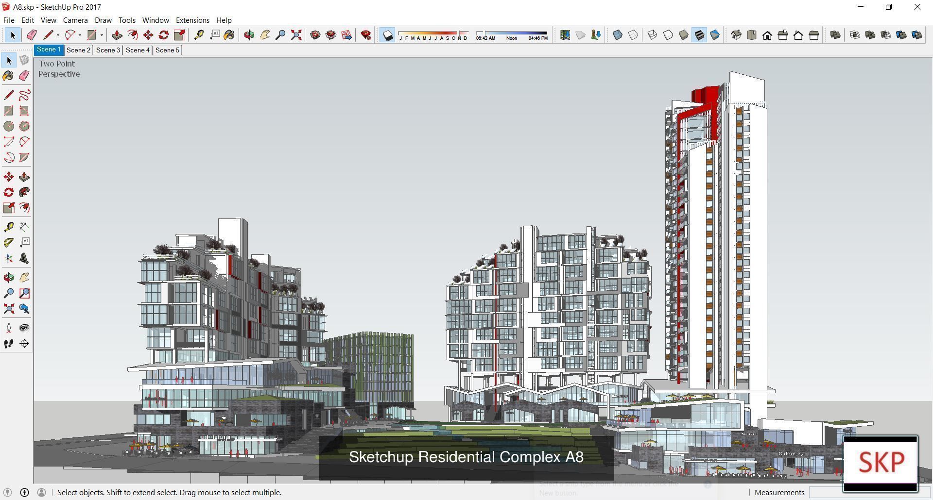 Collection 27 Sketchup Residential Complex models | CGTrader