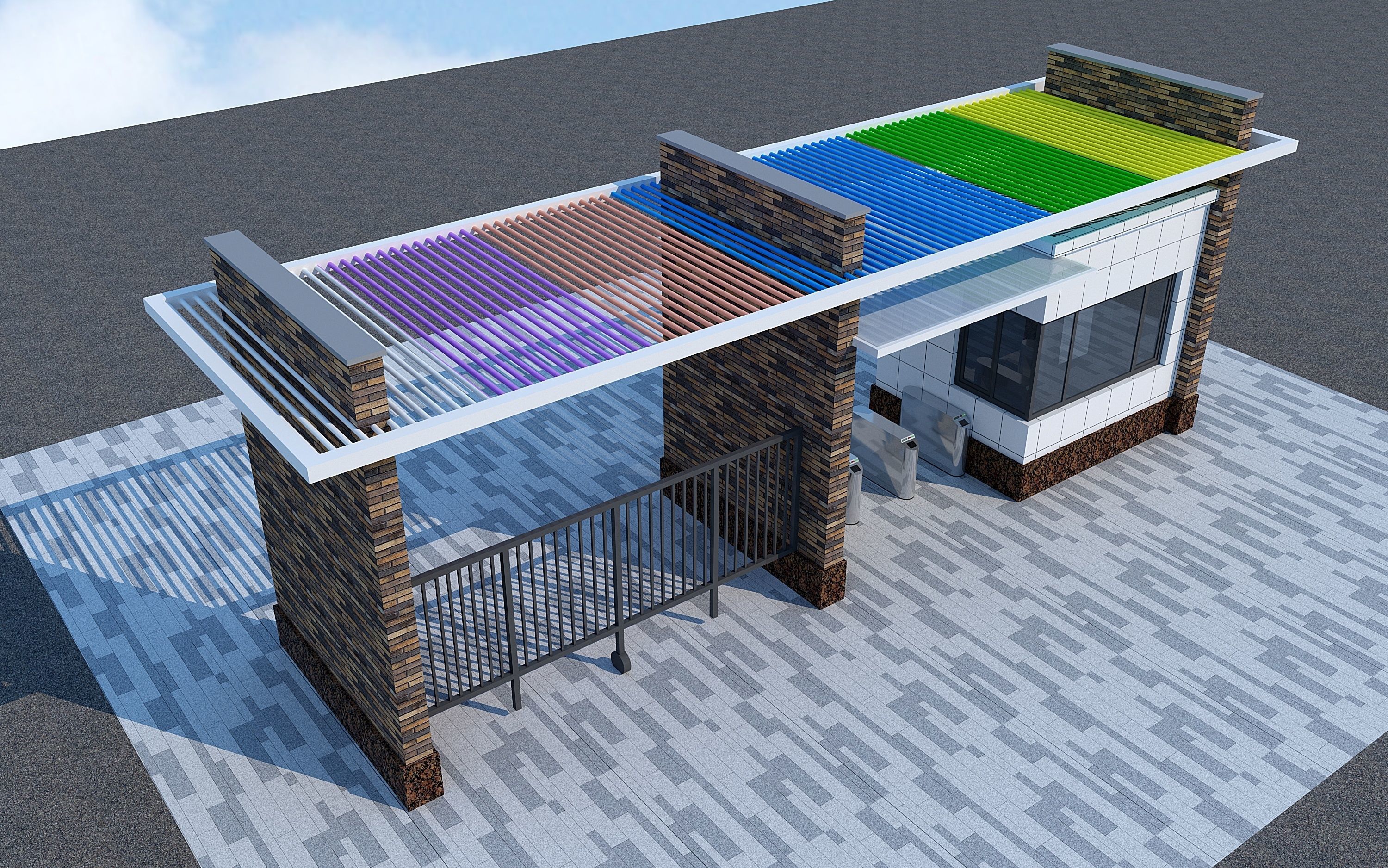 security office 3D model animated | CGTrader