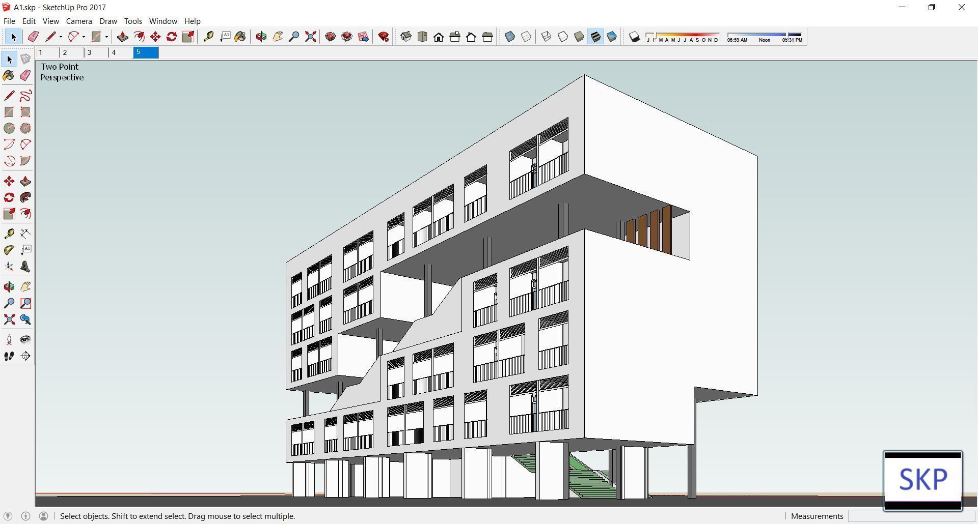 Sketchup School and University A1 free 3D model | CGTrader