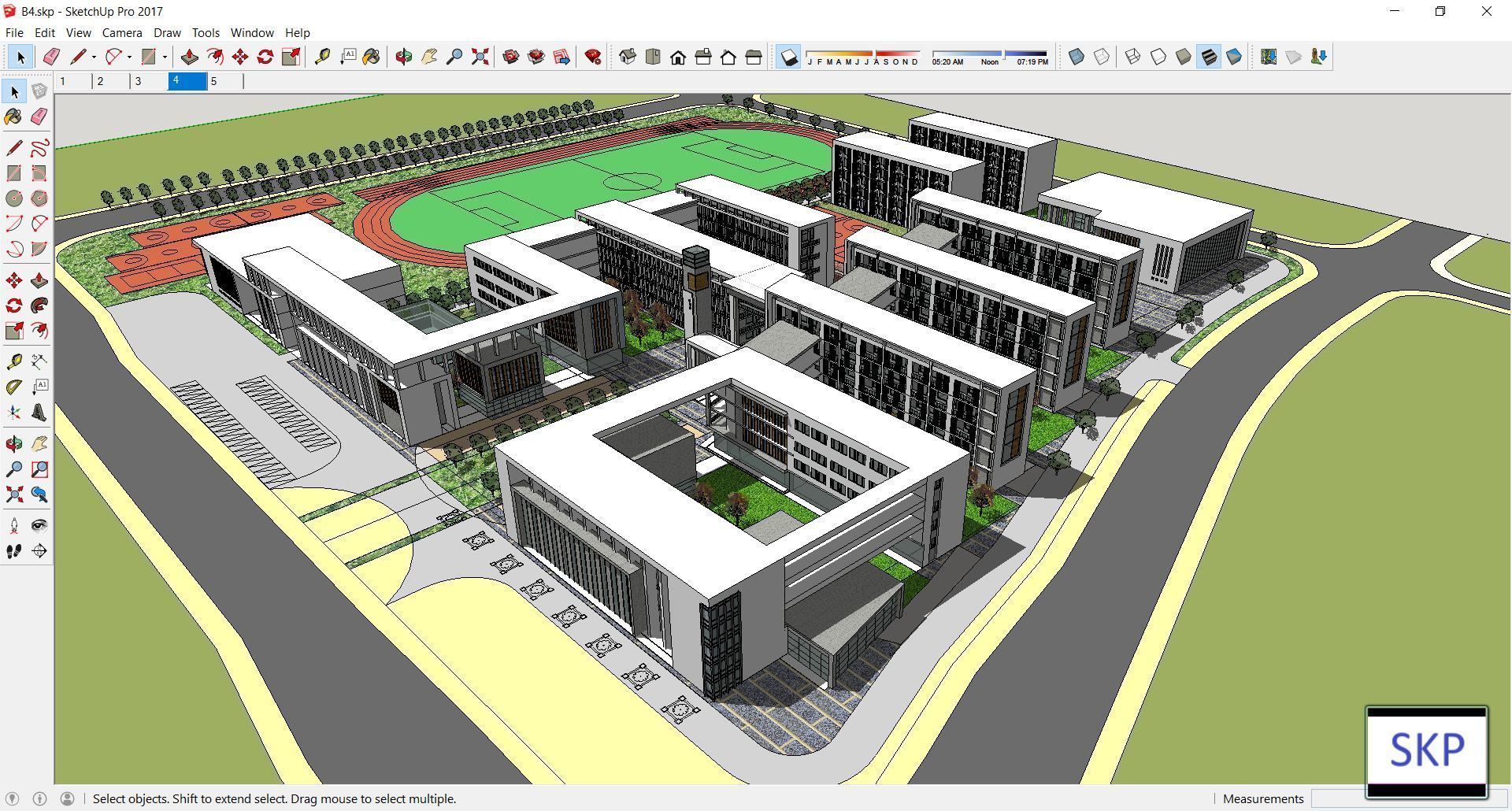 Sketchup School and University B4 3D model | CGTrader