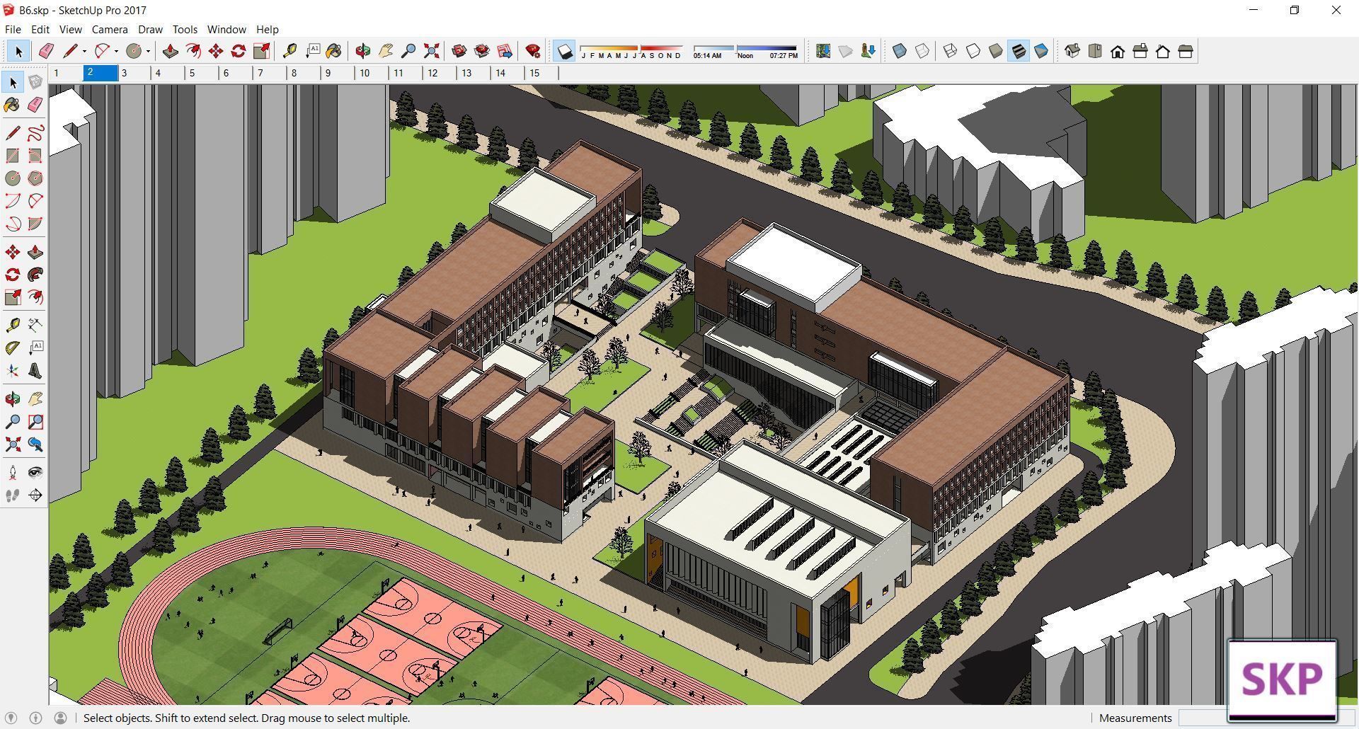 Sketchup School and University B6 3D model | CGTrader
