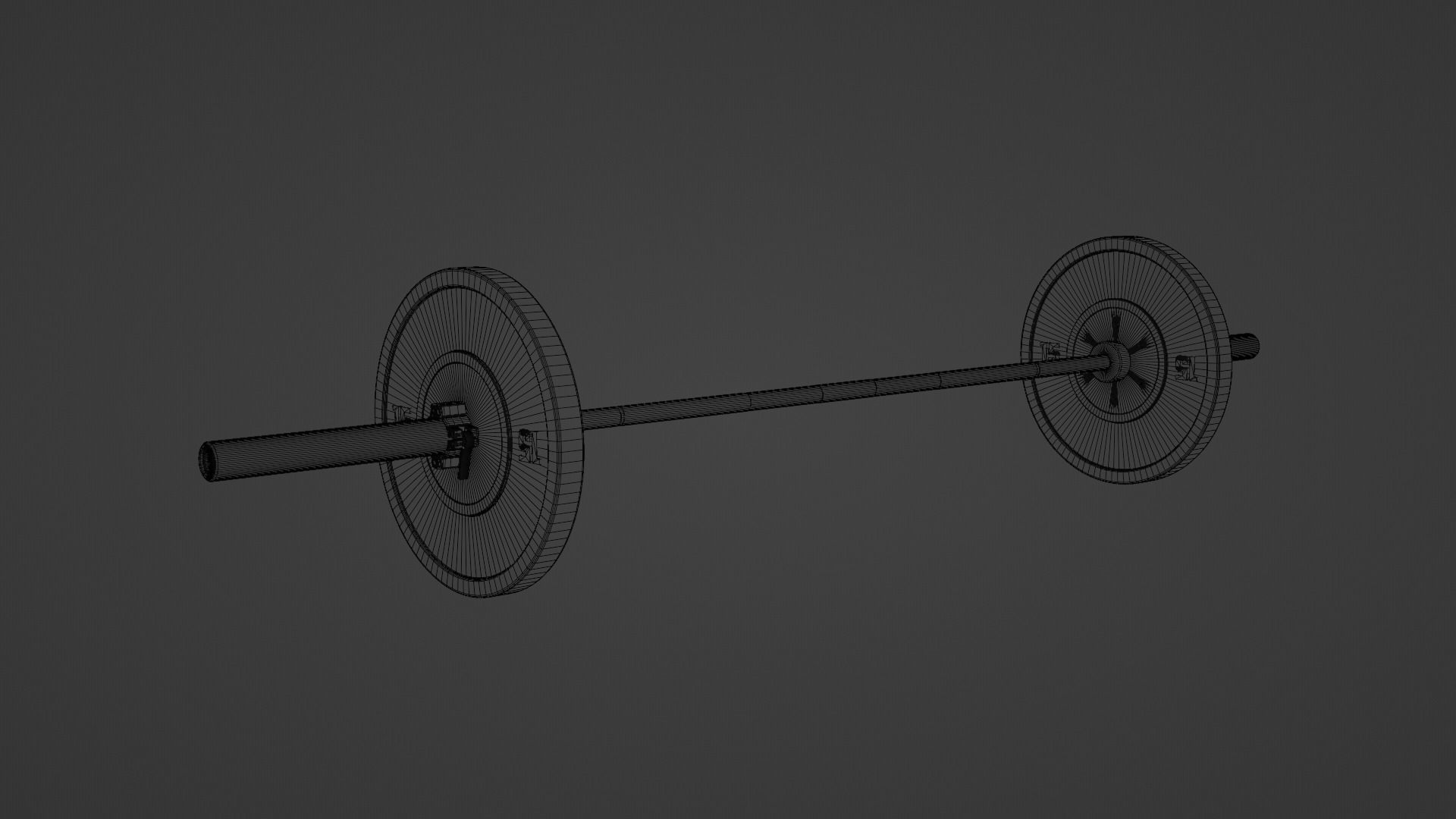 Olympic Barbell with Plates and Collars 3D model | CGTrader