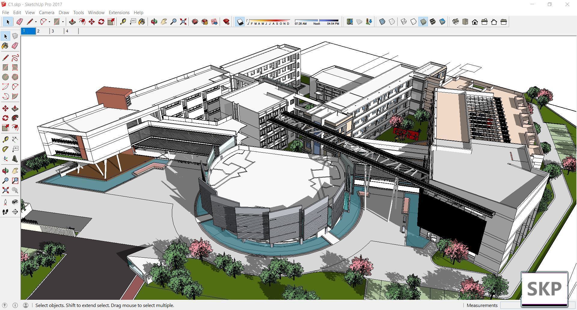 Sketchup School and University C1 3D model | CGTrader