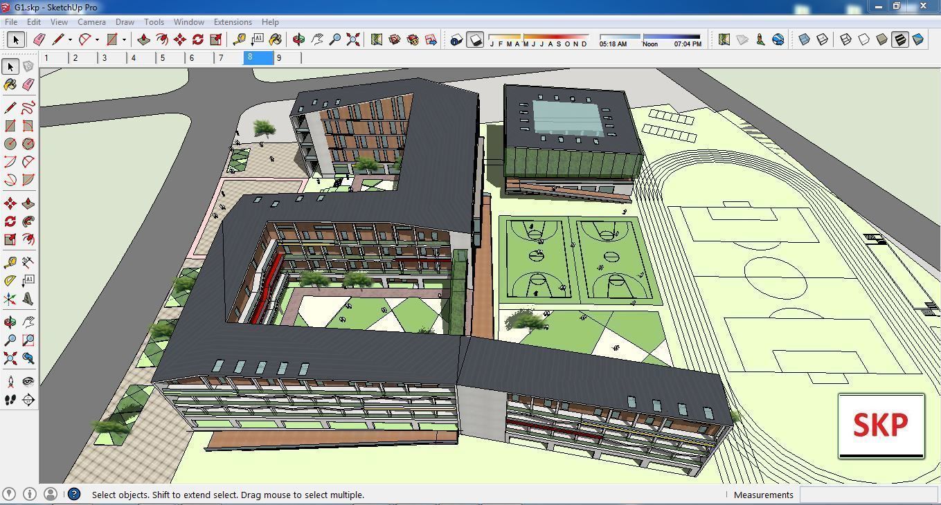 Sketchup School and University G1 3D model | CGTrader
