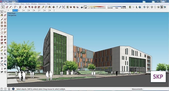 Sketchup School and University G1 3D model | CGTrader