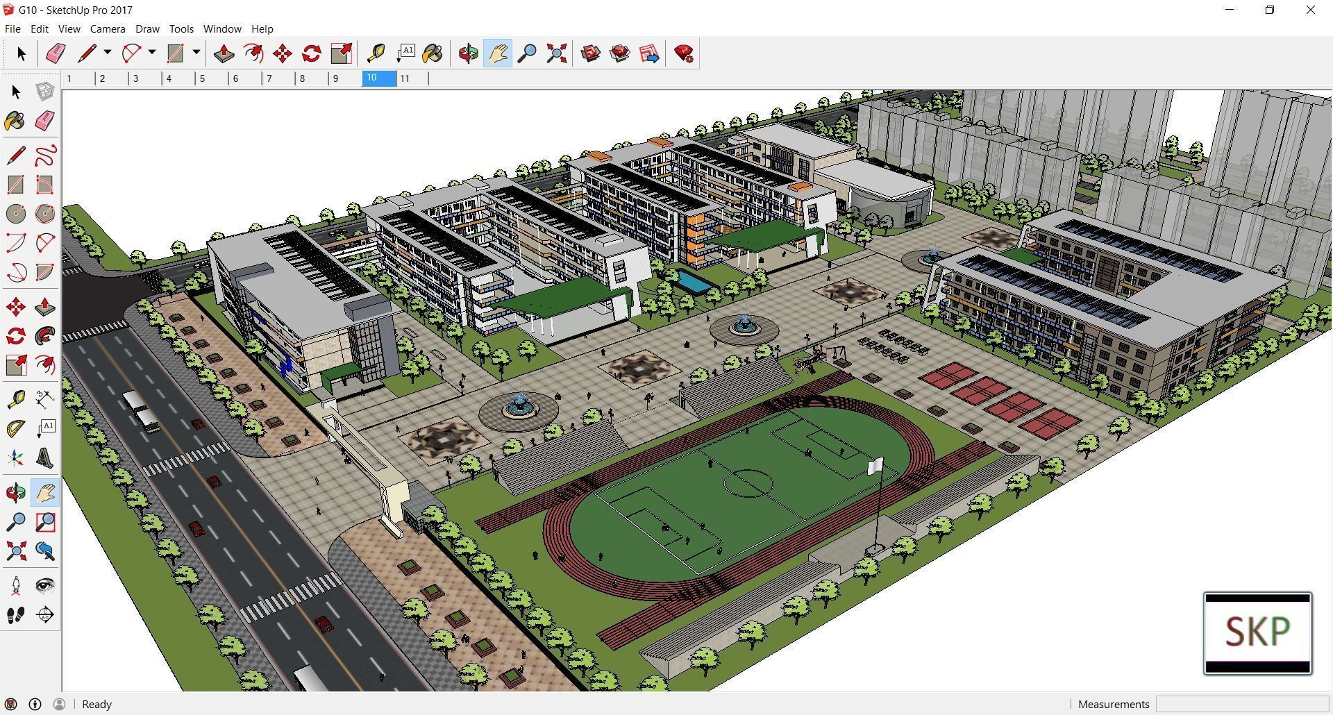 Sketchup School and University G10 3D model | CGTrader
