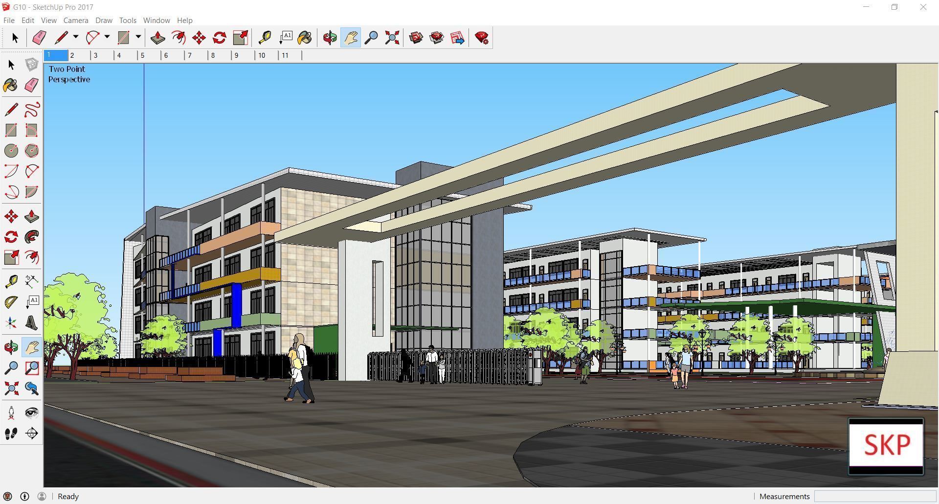 Sketchup School and University G10 3D model | CGTrader
