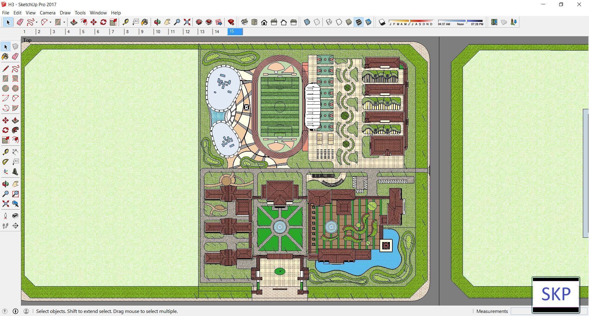 Sketchup School and University H3 free 3D model | CGTrader