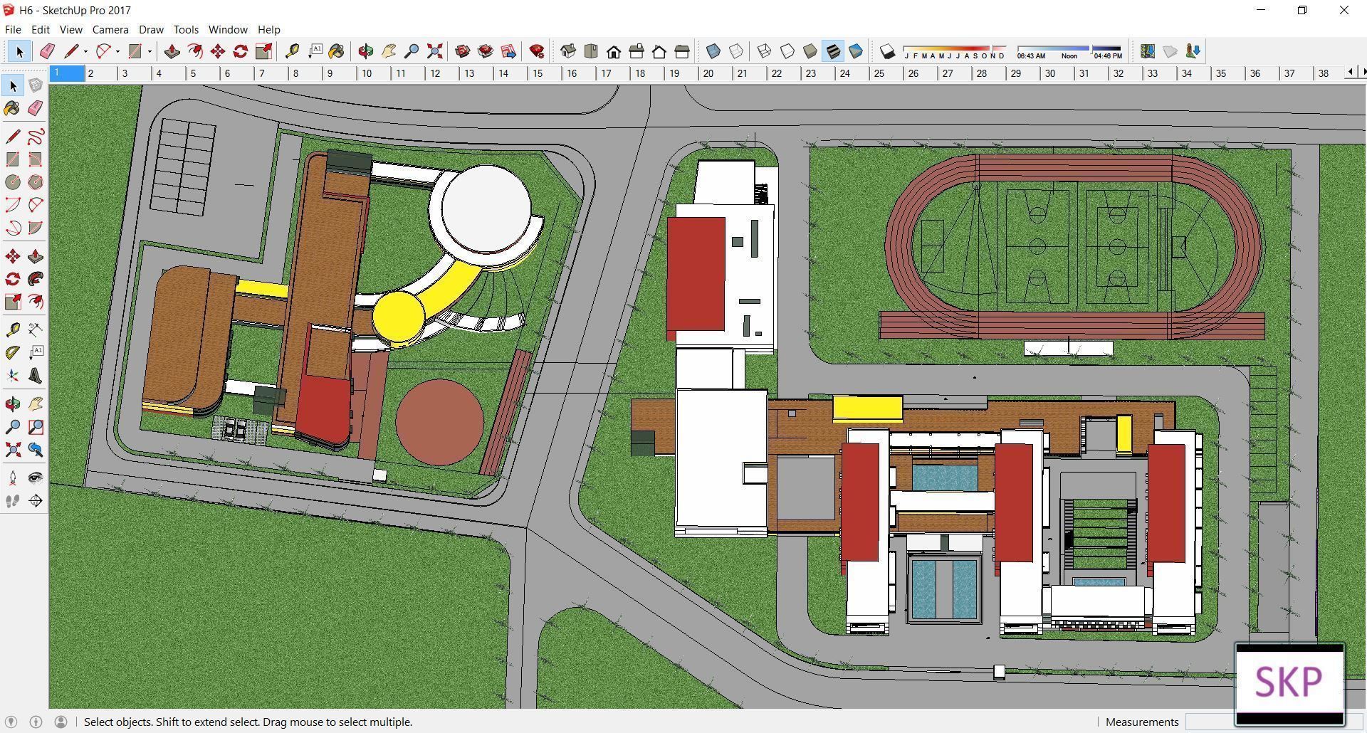 Sketchup School and University H6 3D model | CGTrader