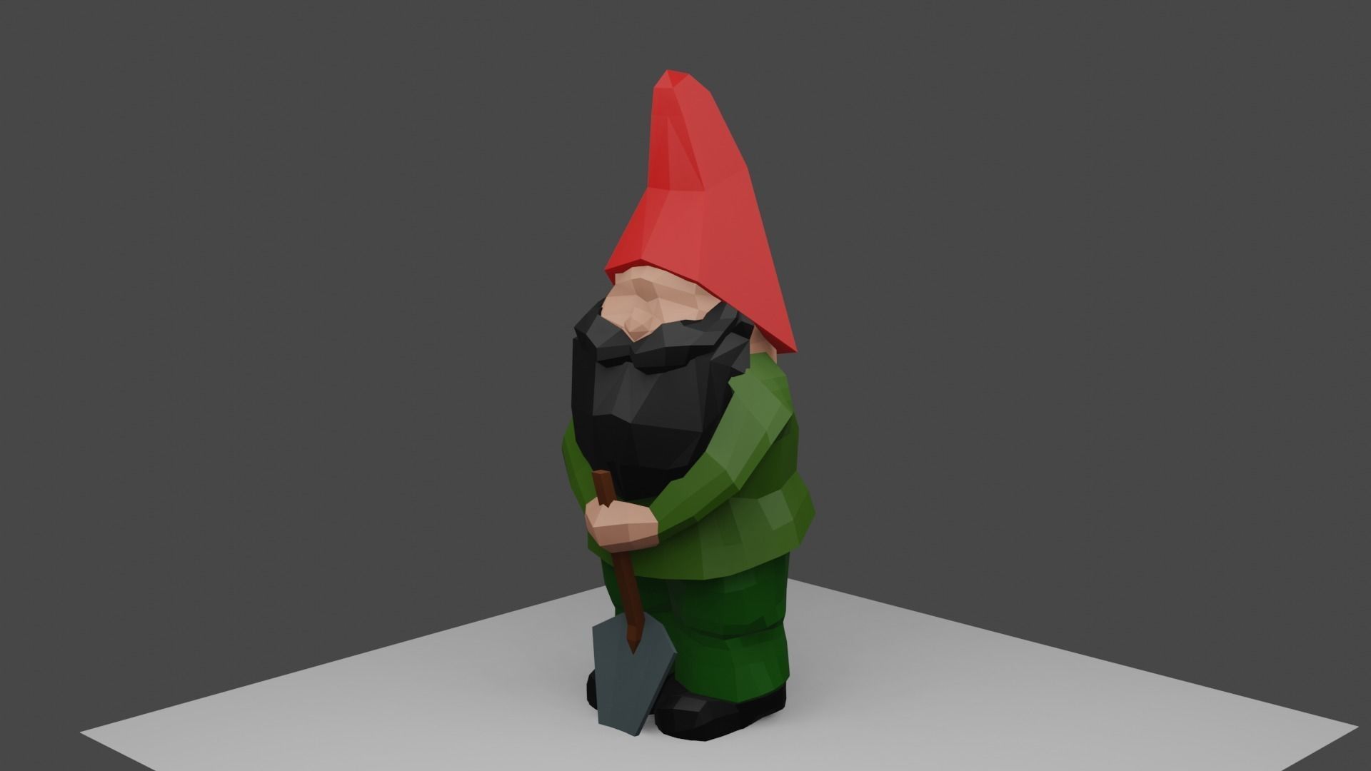 Low Poly Pixelated Gnome Model free VR / AR / low-poly 3D model | CGTrader