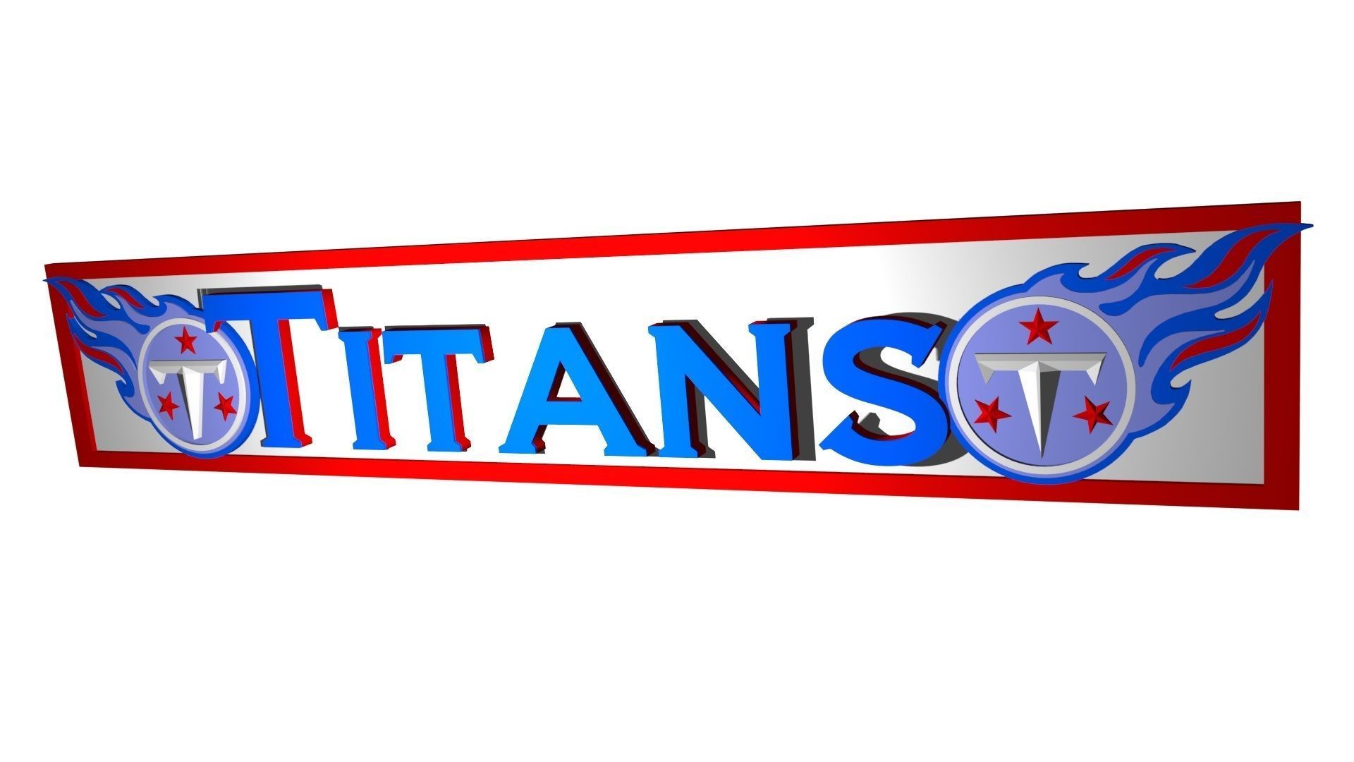Texas Titans banner 2 3D model | CGTrader