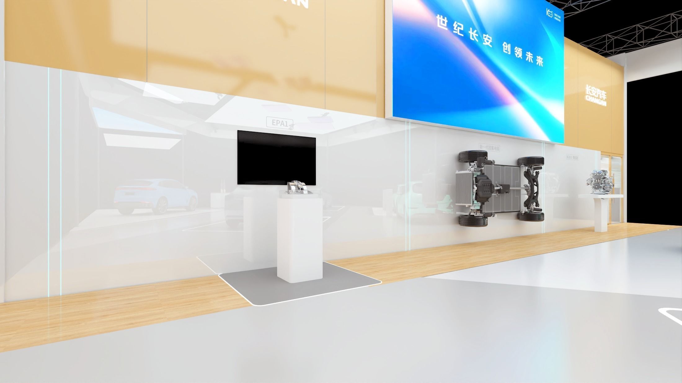 auto booth exhibition 3D model | CGTrader