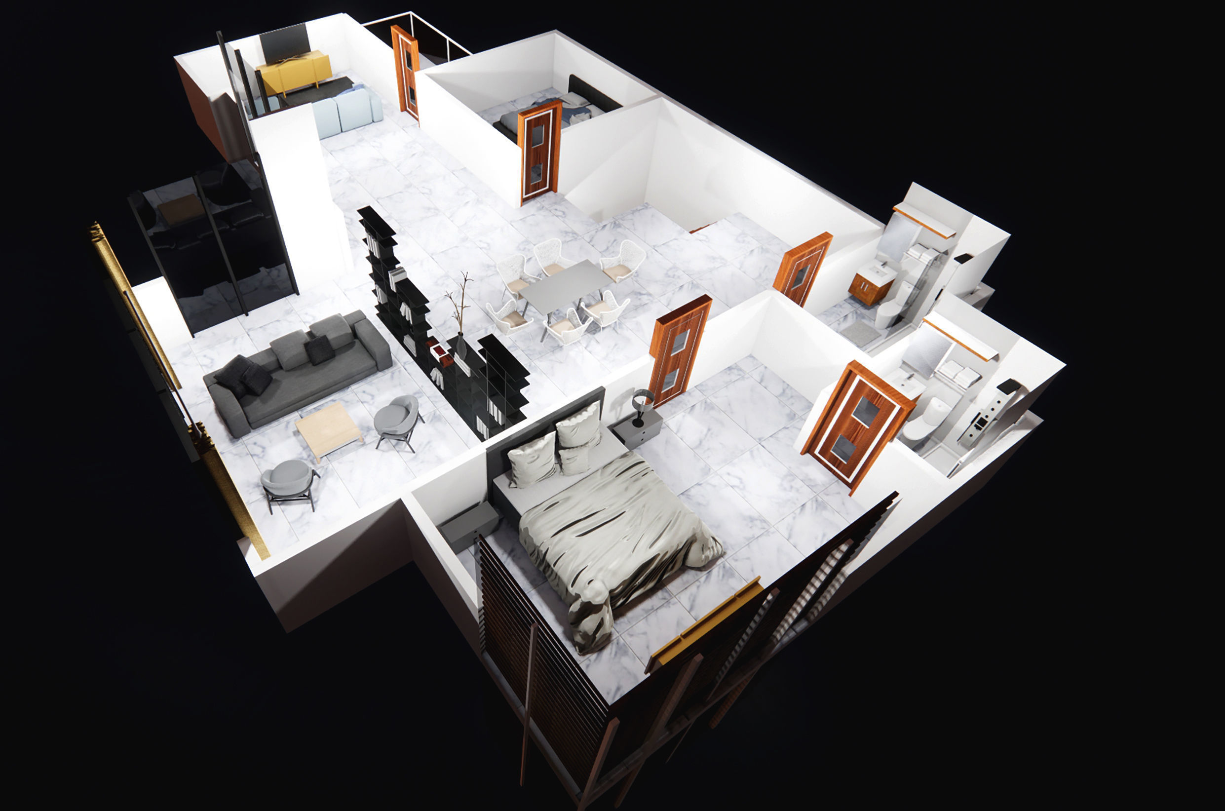 Town House 3D model animated rigged | CGTrader