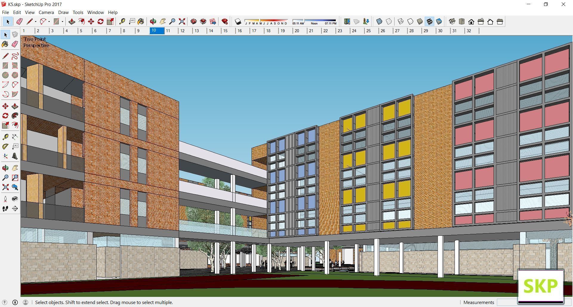 Sketchup School and University K5 3D model | CGTrader