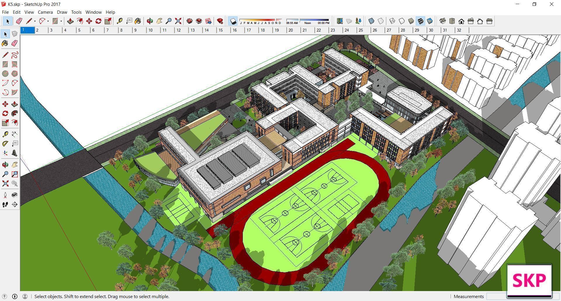Sketchup School and University K5 3D model | CGTrader