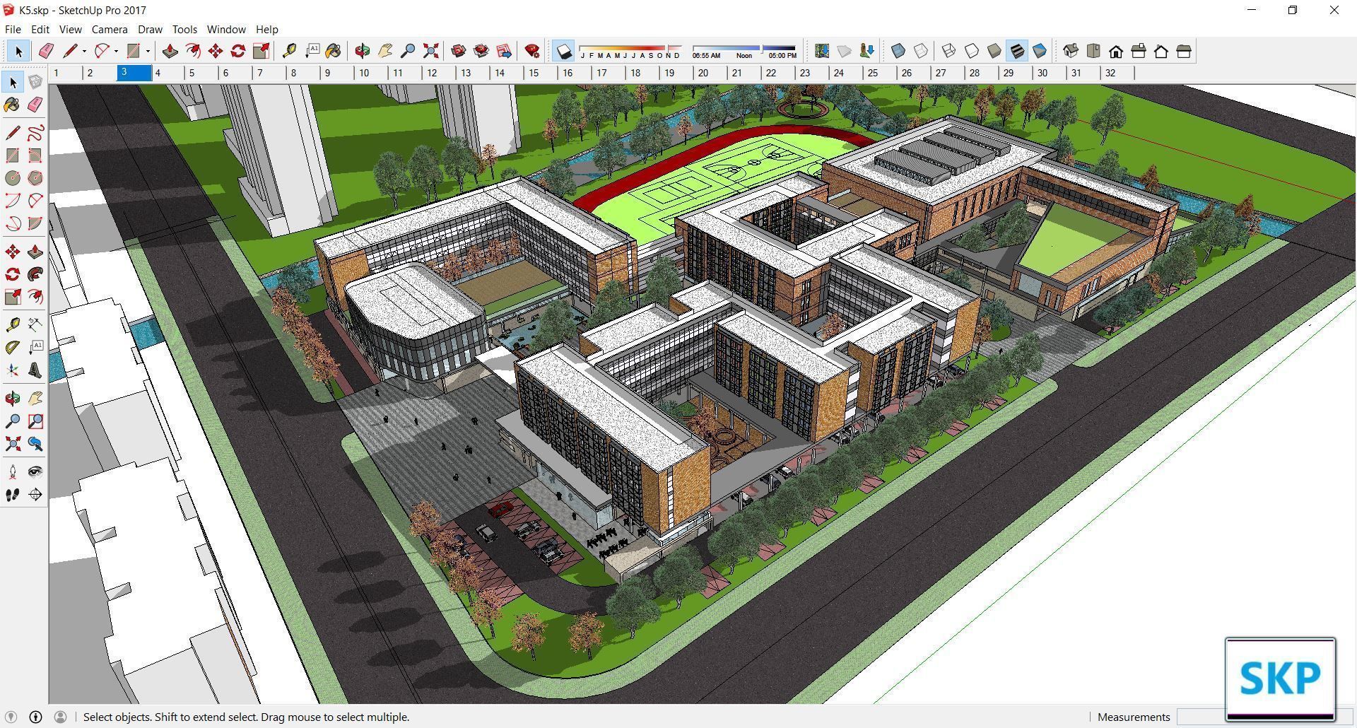 Sketchup School and University K5 3D model | CGTrader