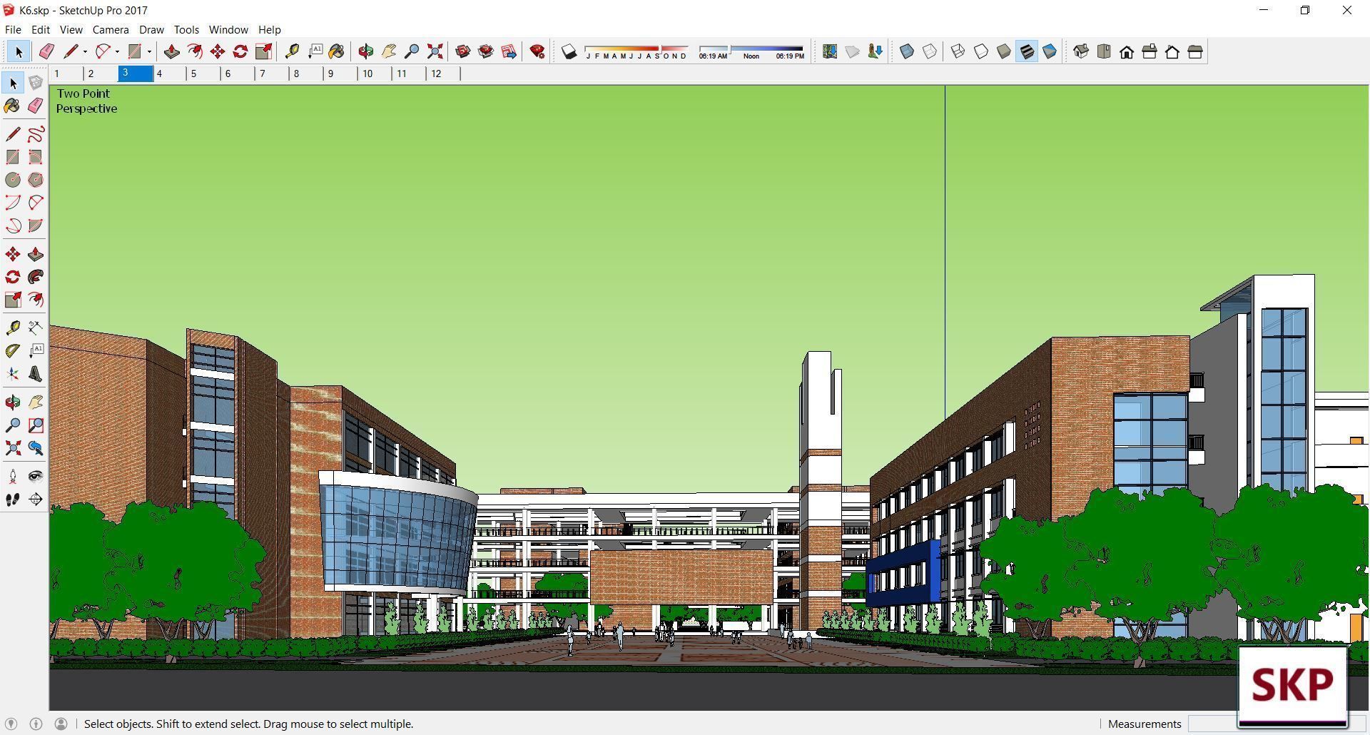 Sketchup School and University K6 3D model | CGTrader