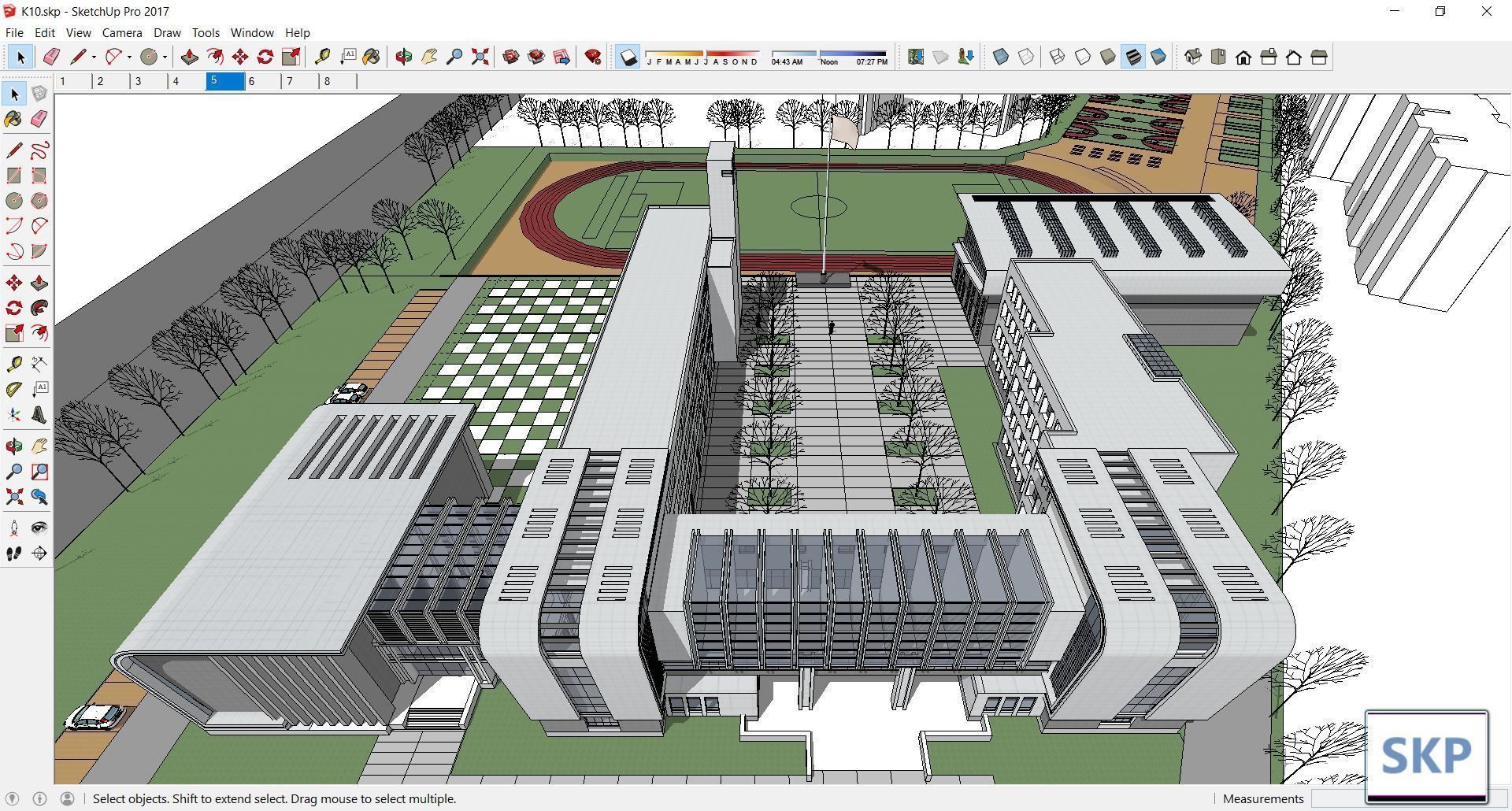 Sketchup School and University K10 3D model | CGTrader