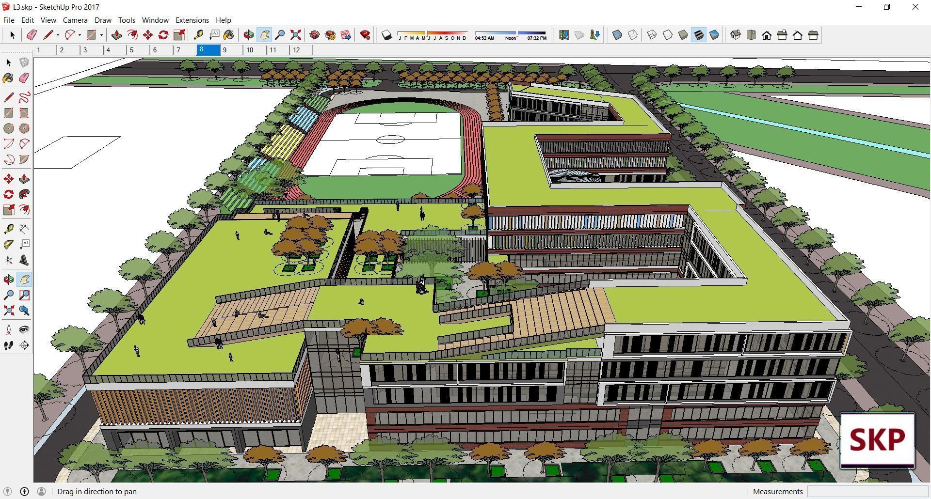 Sketchup School and University L3 3D model | CGTrader