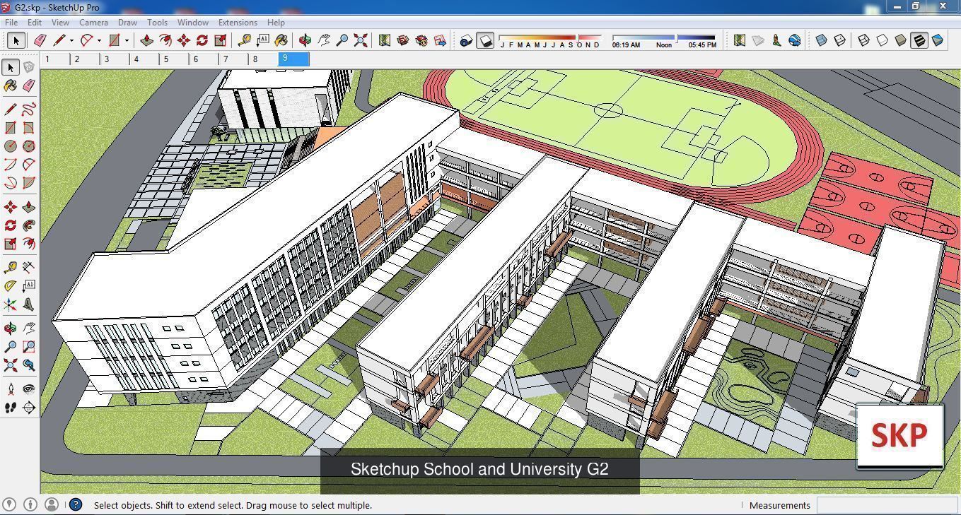 Collection 65 Sketchup School and University models | CGTrader
