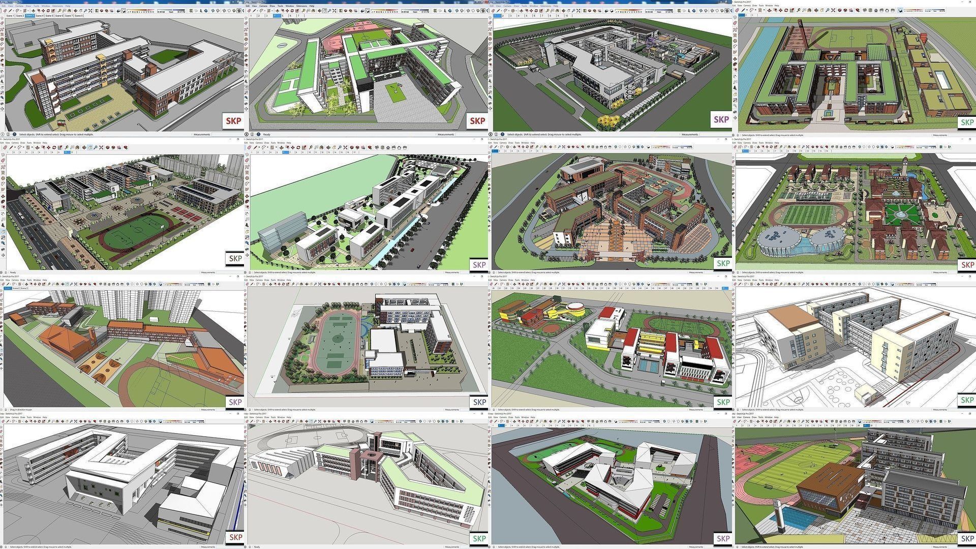 Collection 65 Sketchup School and University models | CGTrader