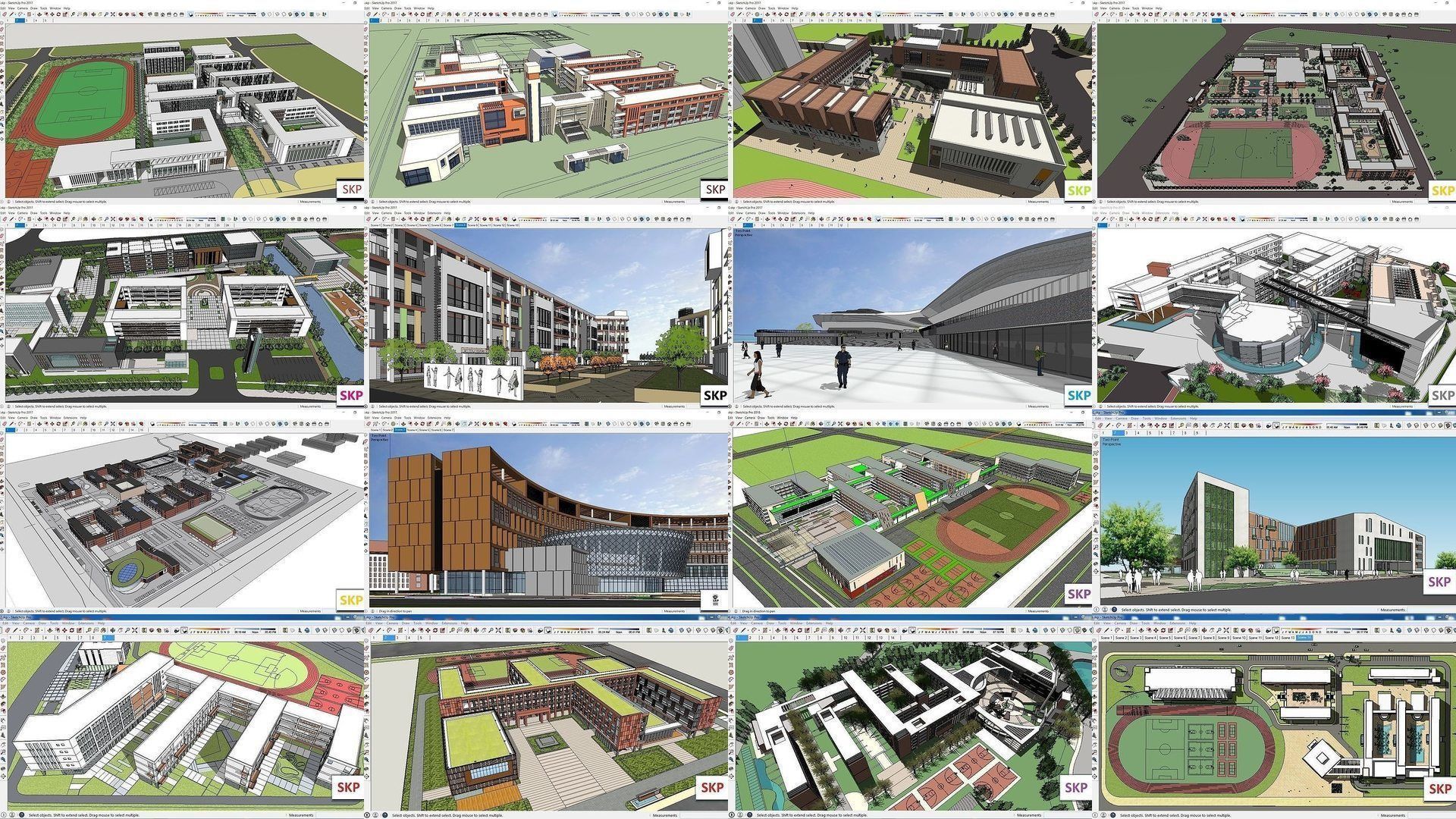 Collection 65 Sketchup School and University models | CGTrader