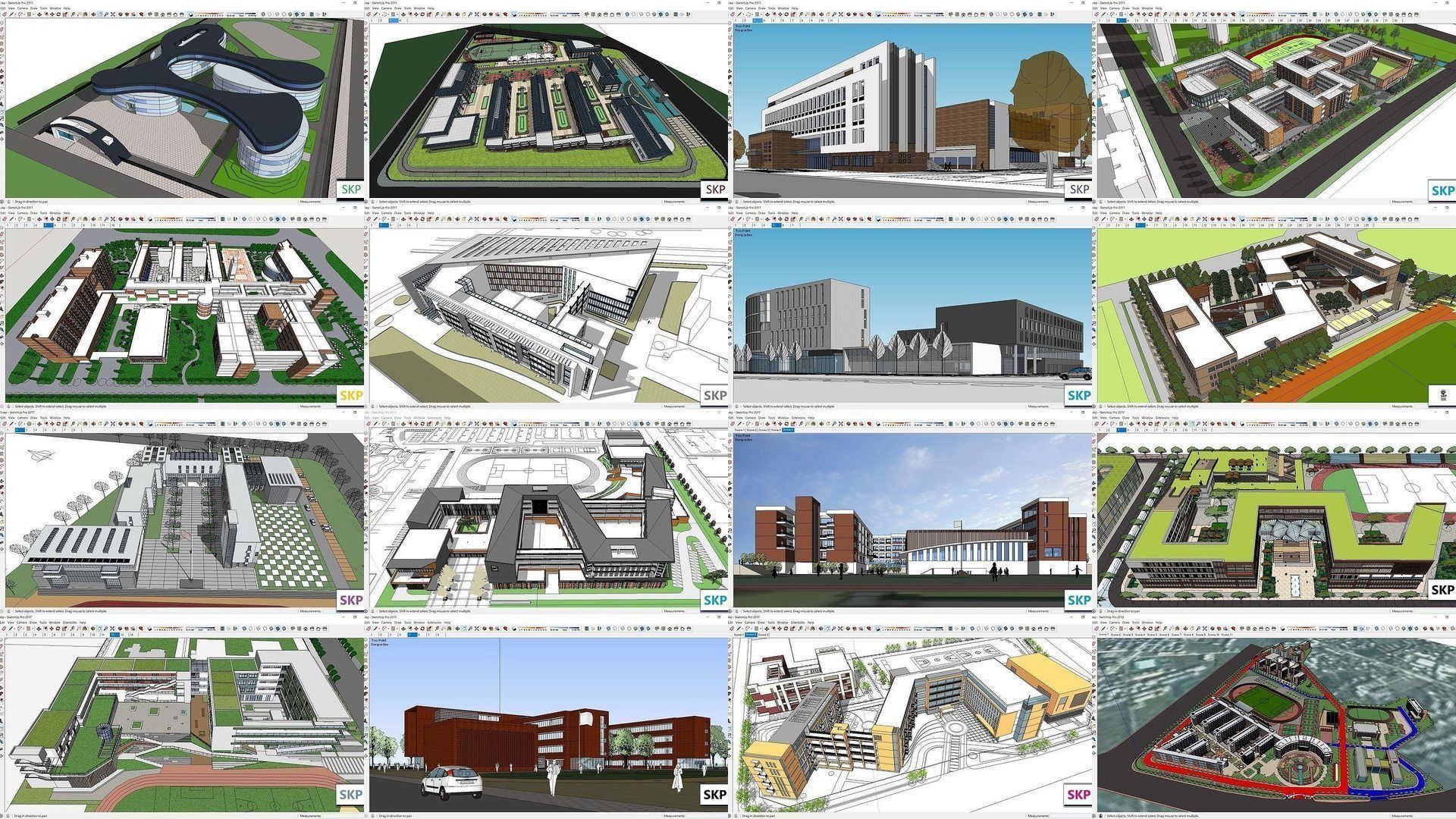 Collection 65 Sketchup School and University models | CGTrader