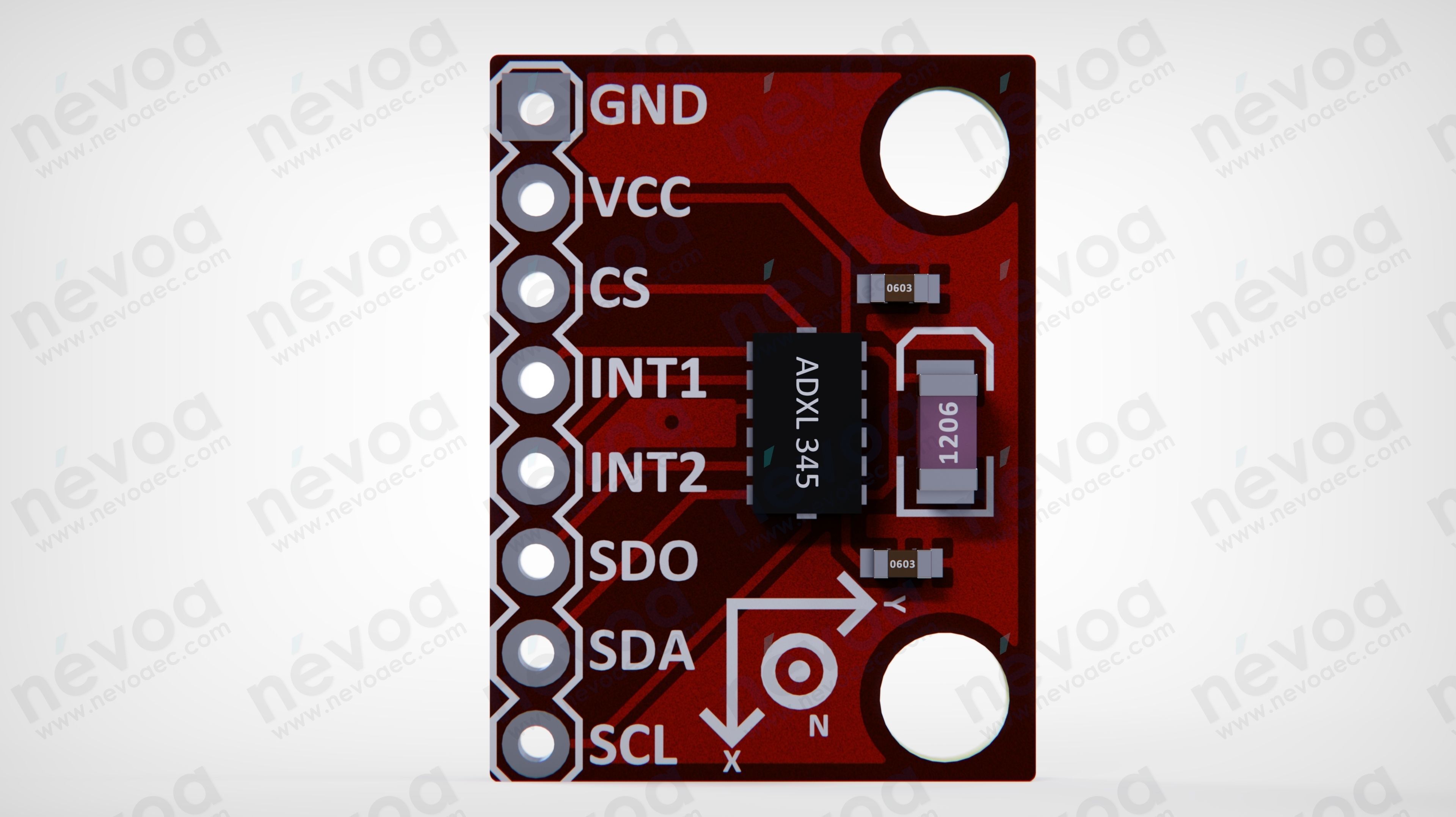 Sparkfun Triple Axis Accelerometer Breakout Adxl345 Sparkfun 3d