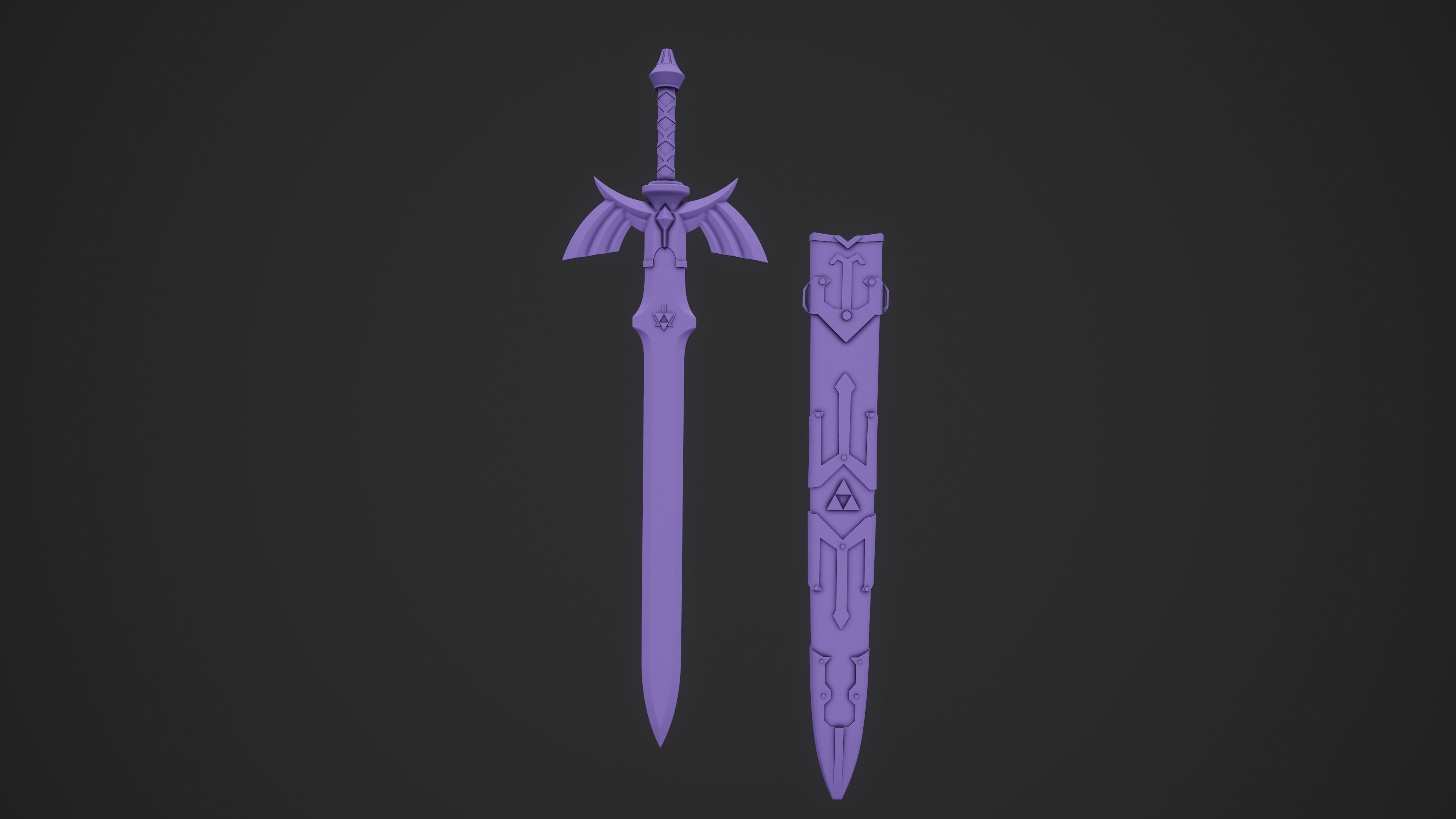 Stylized Master Sword 3D model 3D printable | CGTrader