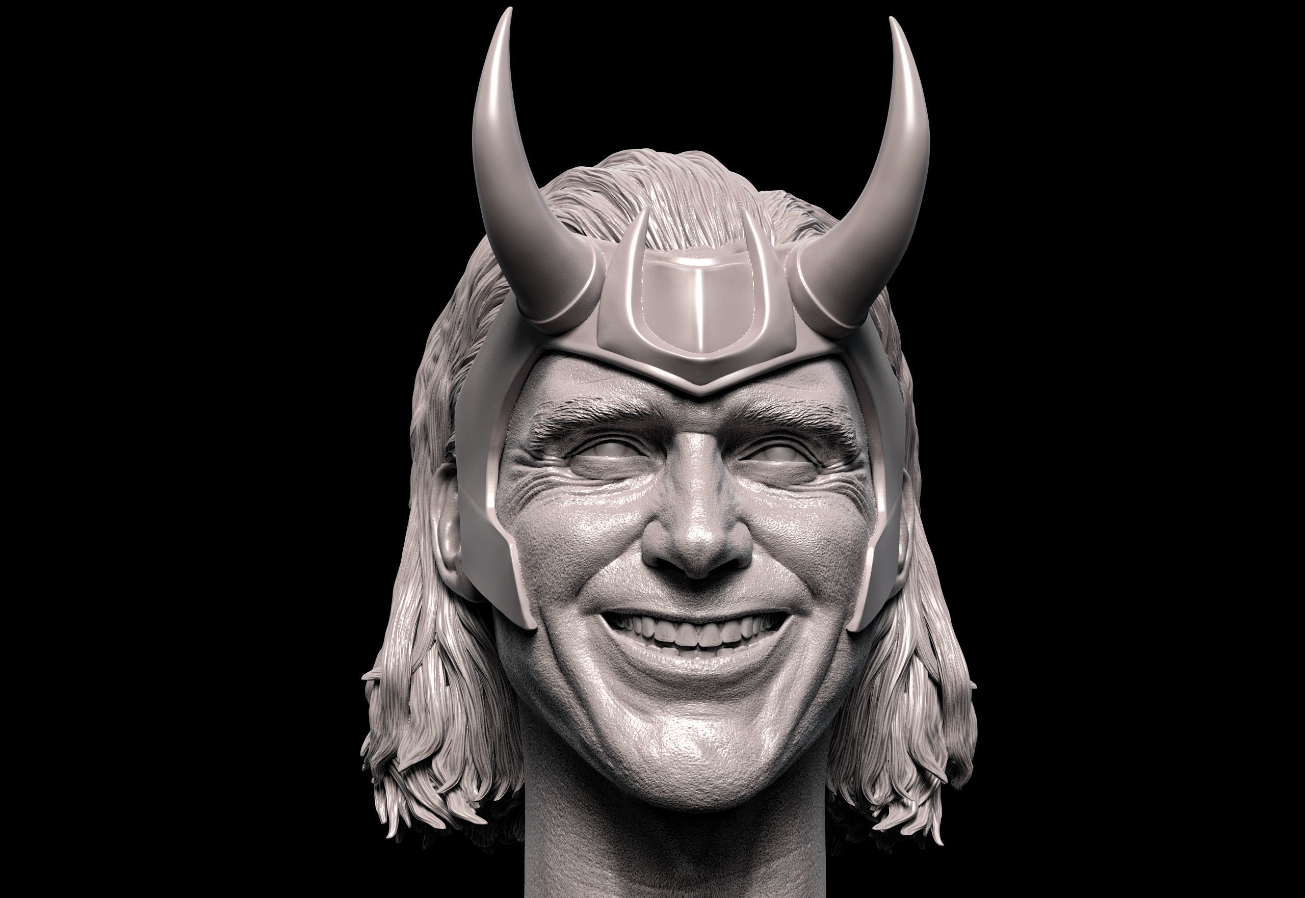 Tom Hiddleston- Loki Head 3D model 3D printable | CGTrader