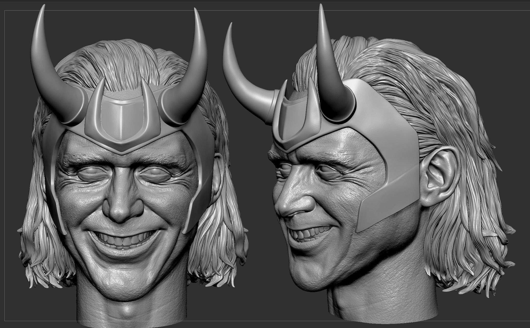 Tom Hiddleston- Loki Head 3D model 3D printable | CGTrader
