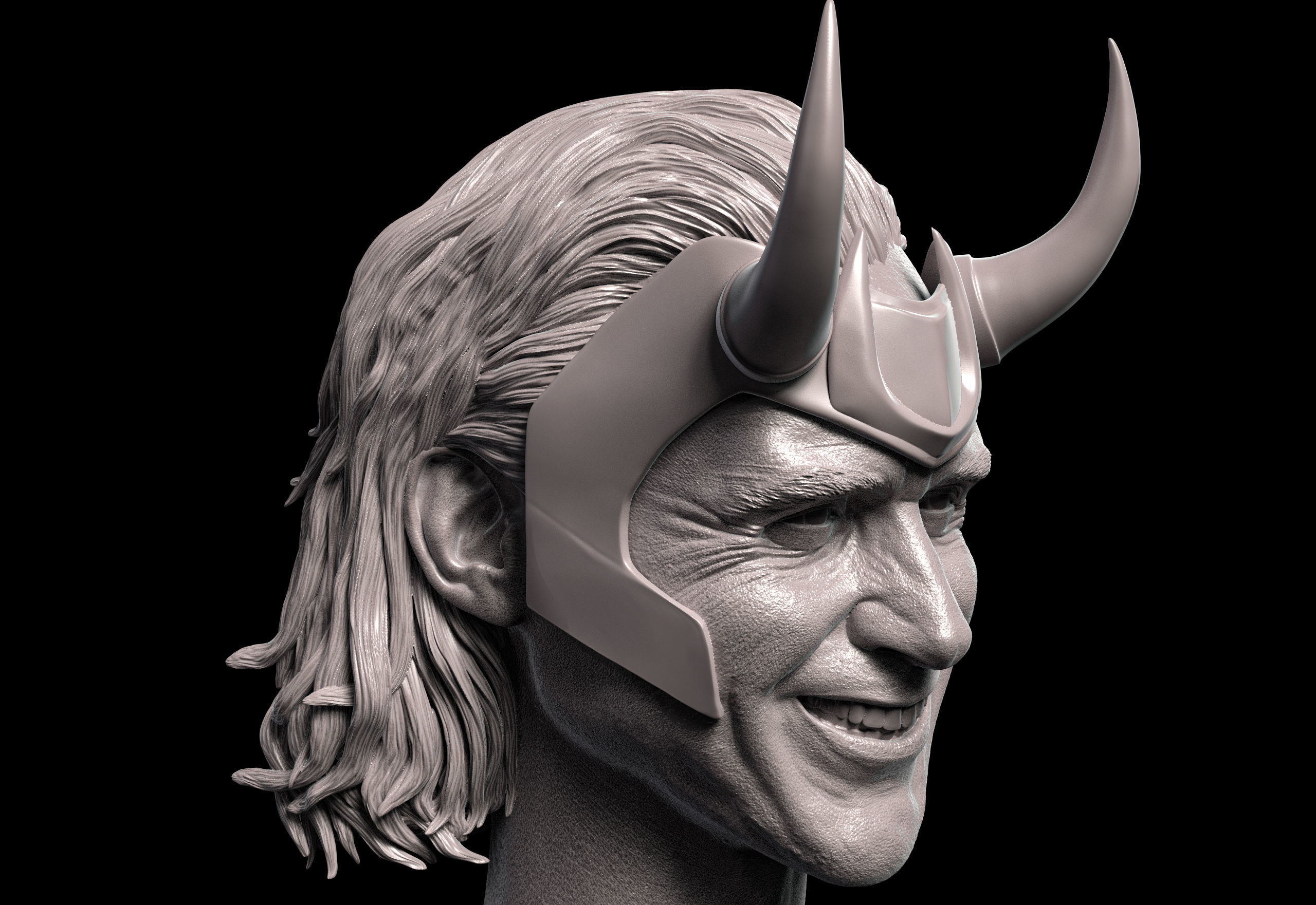 Tom Hiddleston- Loki Head 3D model 3D printable | CGTrader