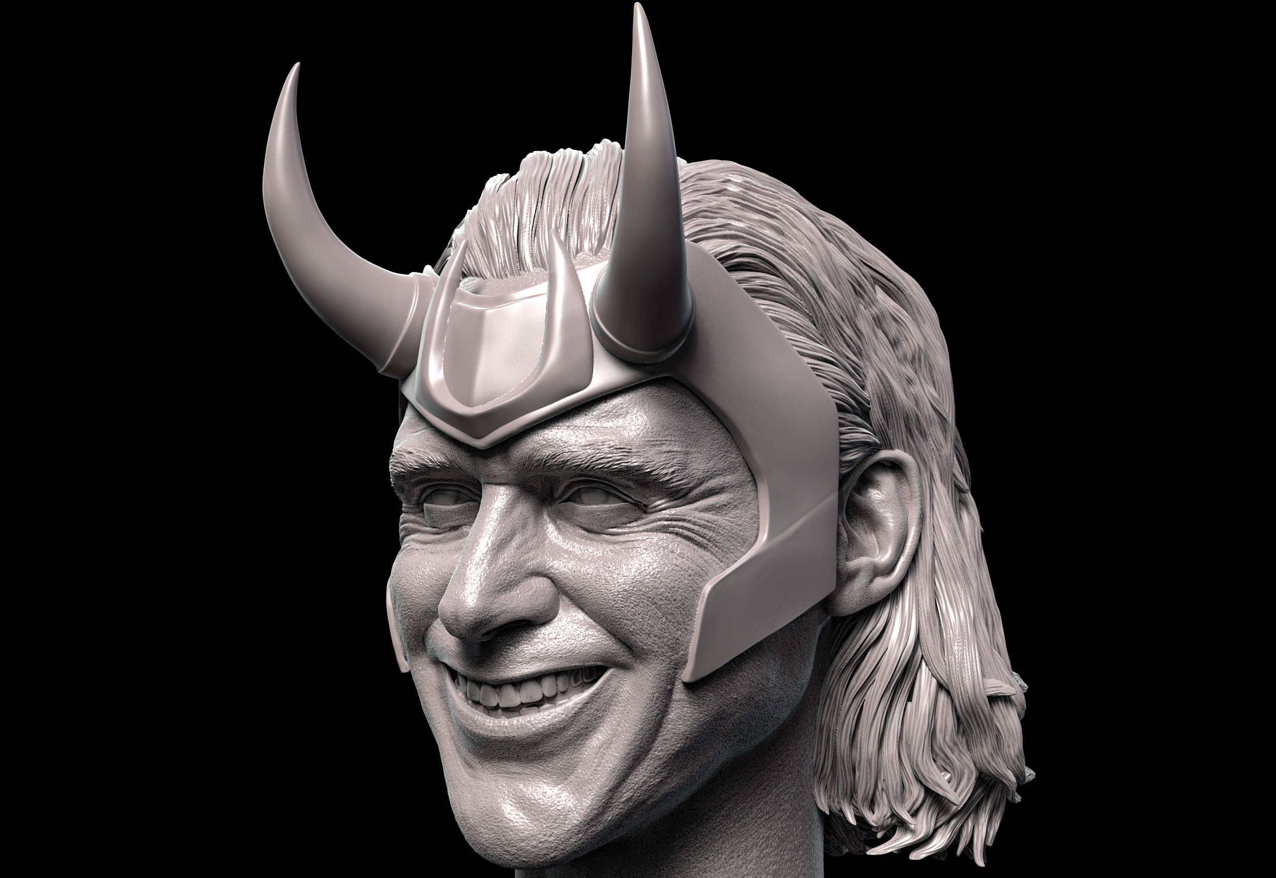 Tom Hiddleston- Loki Head 3D model 3D printable | CGTrader