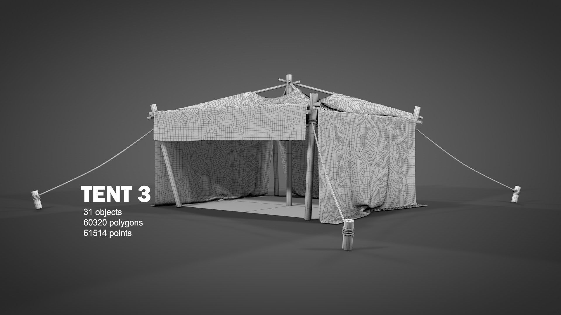 Mini Desert Tents Collection 3D model | CGTrader