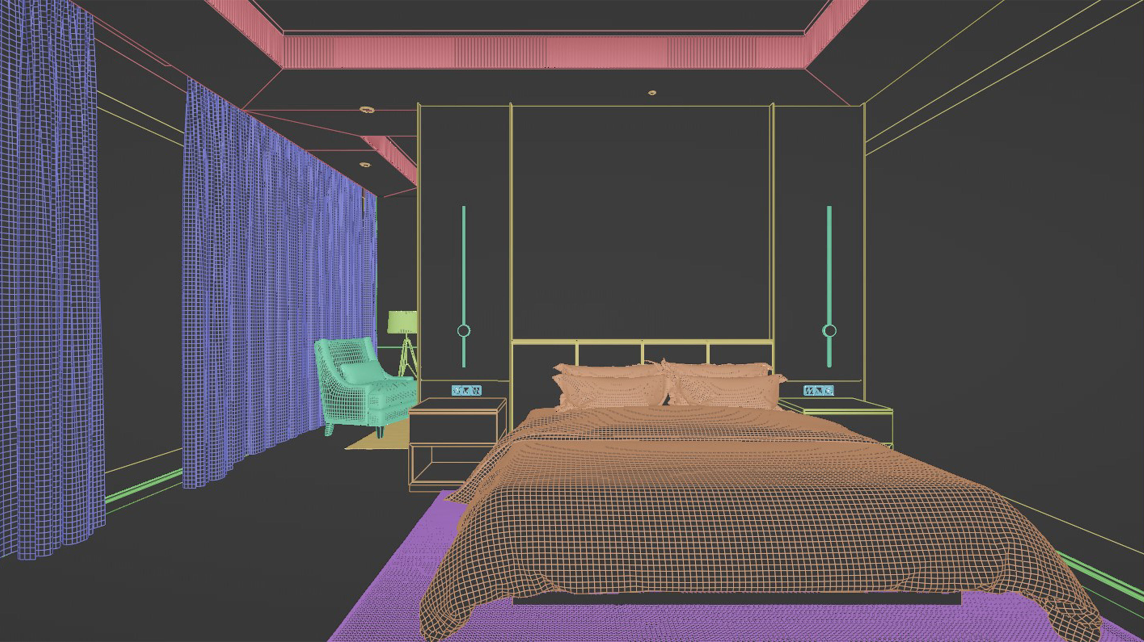 Hotel Suite Bedroom Blender - Fbx - Obj 3D model | CGTrader