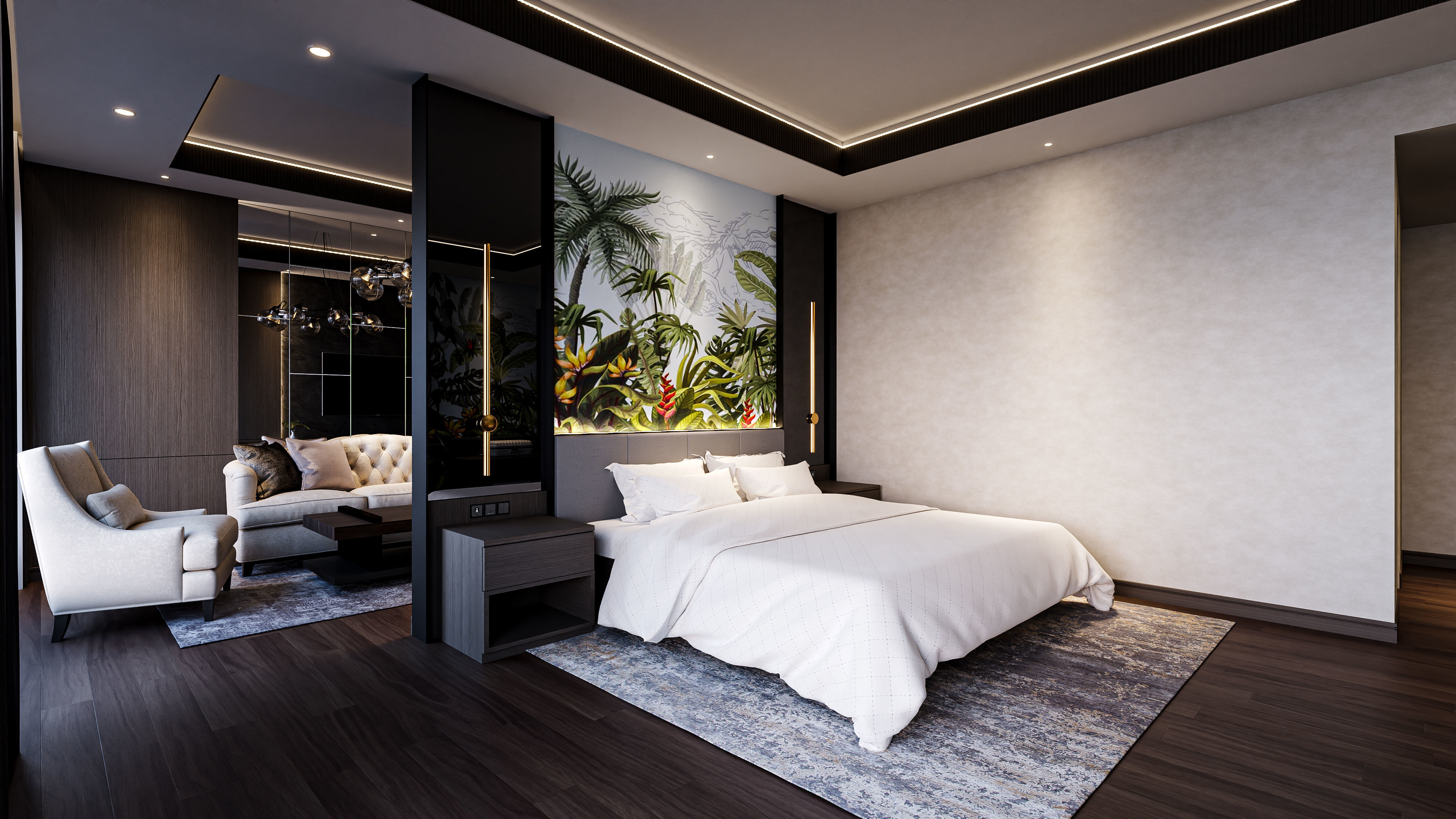 Hotel Suite Bedroom Blender - Fbx - Obj 3D model | CGTrader