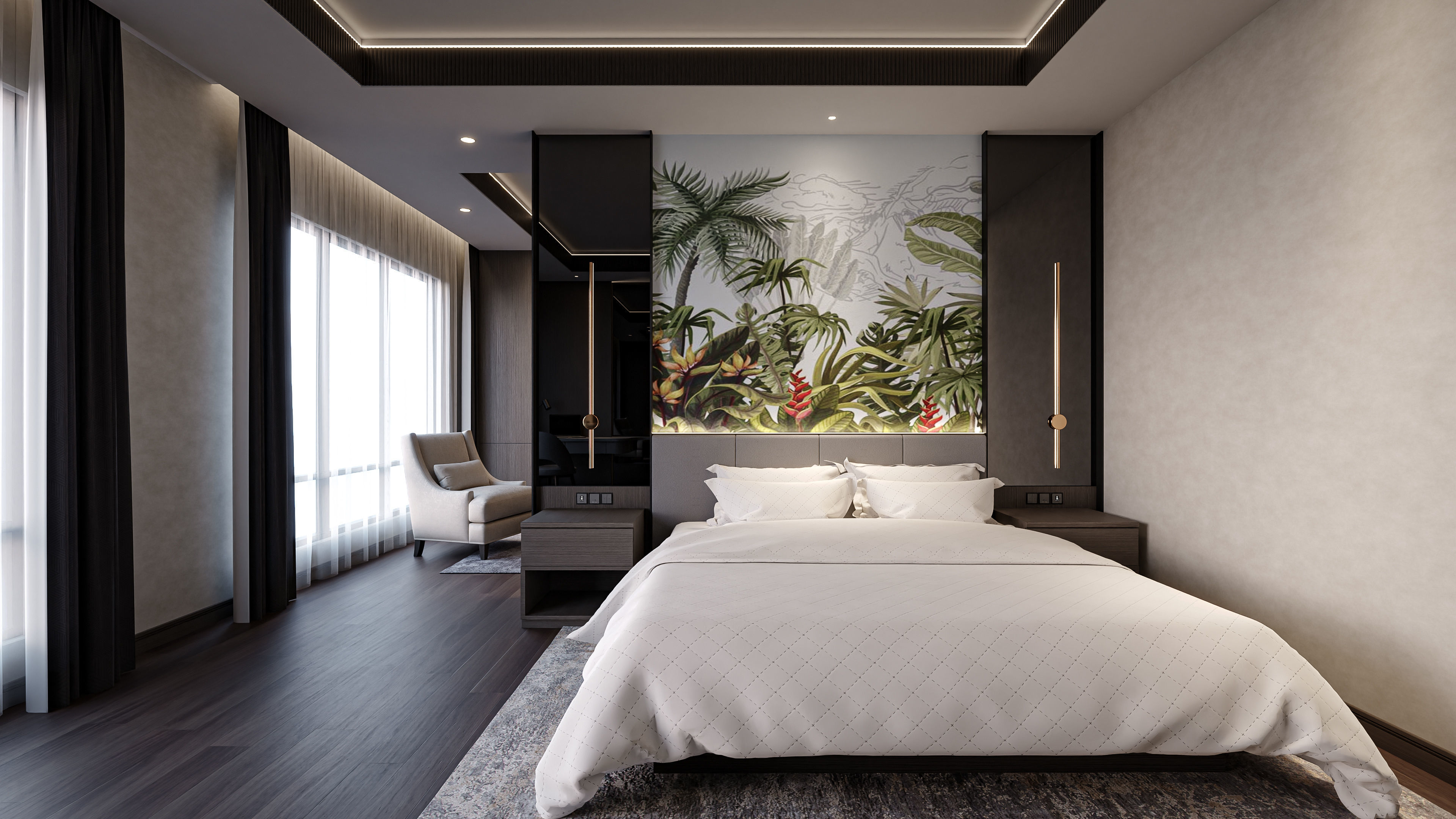 Hotel Suite Bedroom Blender - Fbx - Obj 3D model | CGTrader