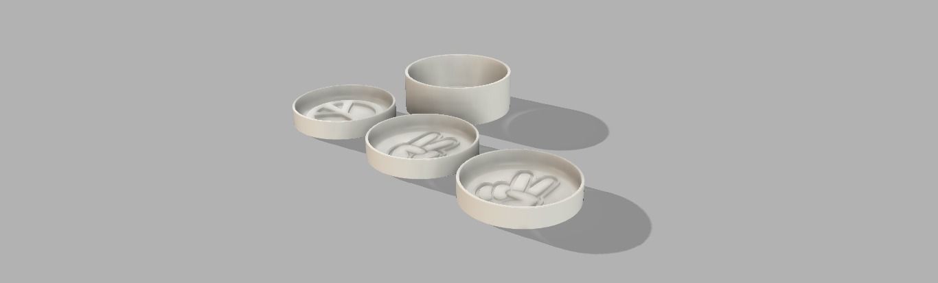 Peace Sign Bath Bomb Mold 25mmx40mm Puck 3D model 3D printable | CGTrader