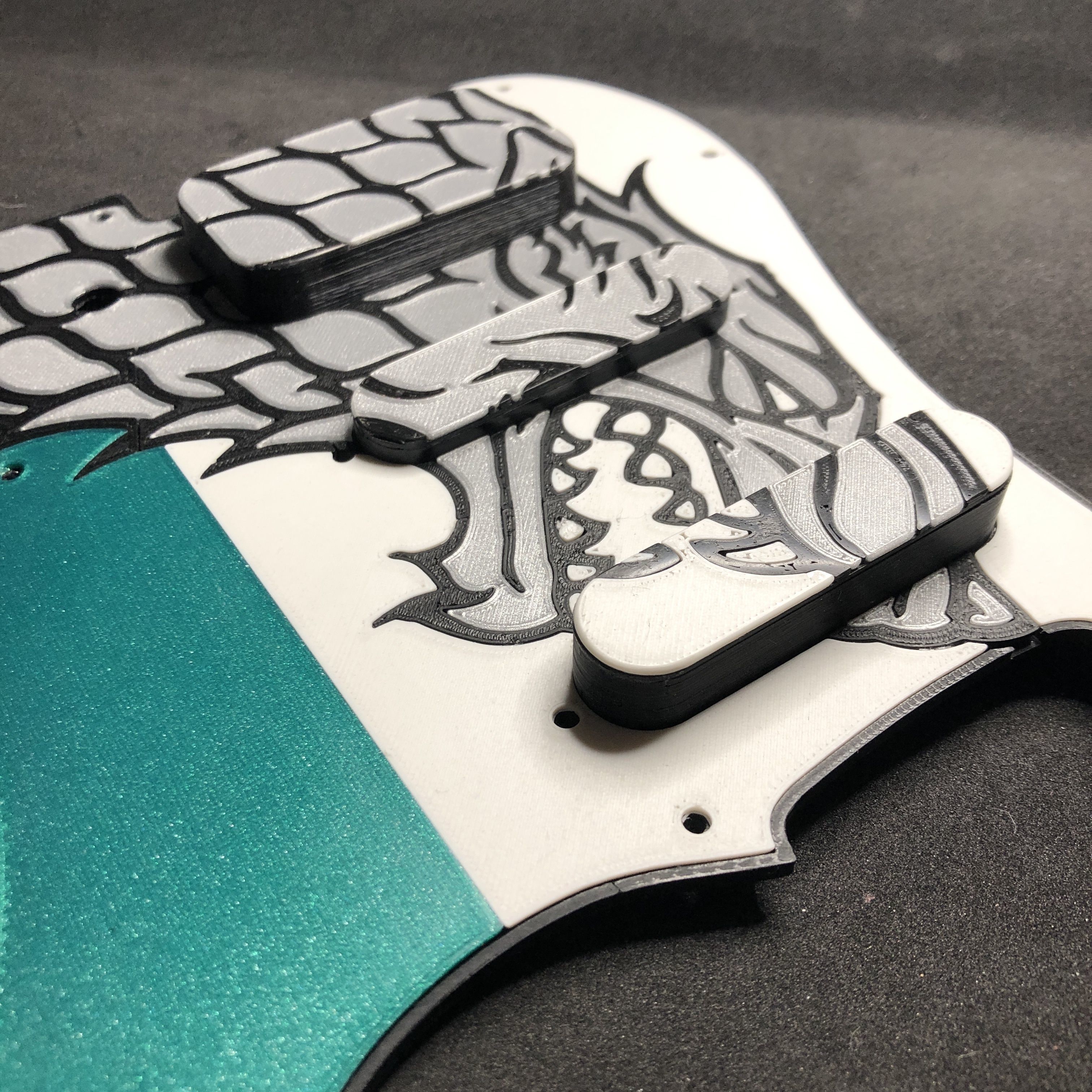 Sigil of House Stark HSS Scratchplate for Fender Stratocaster 3D model ...