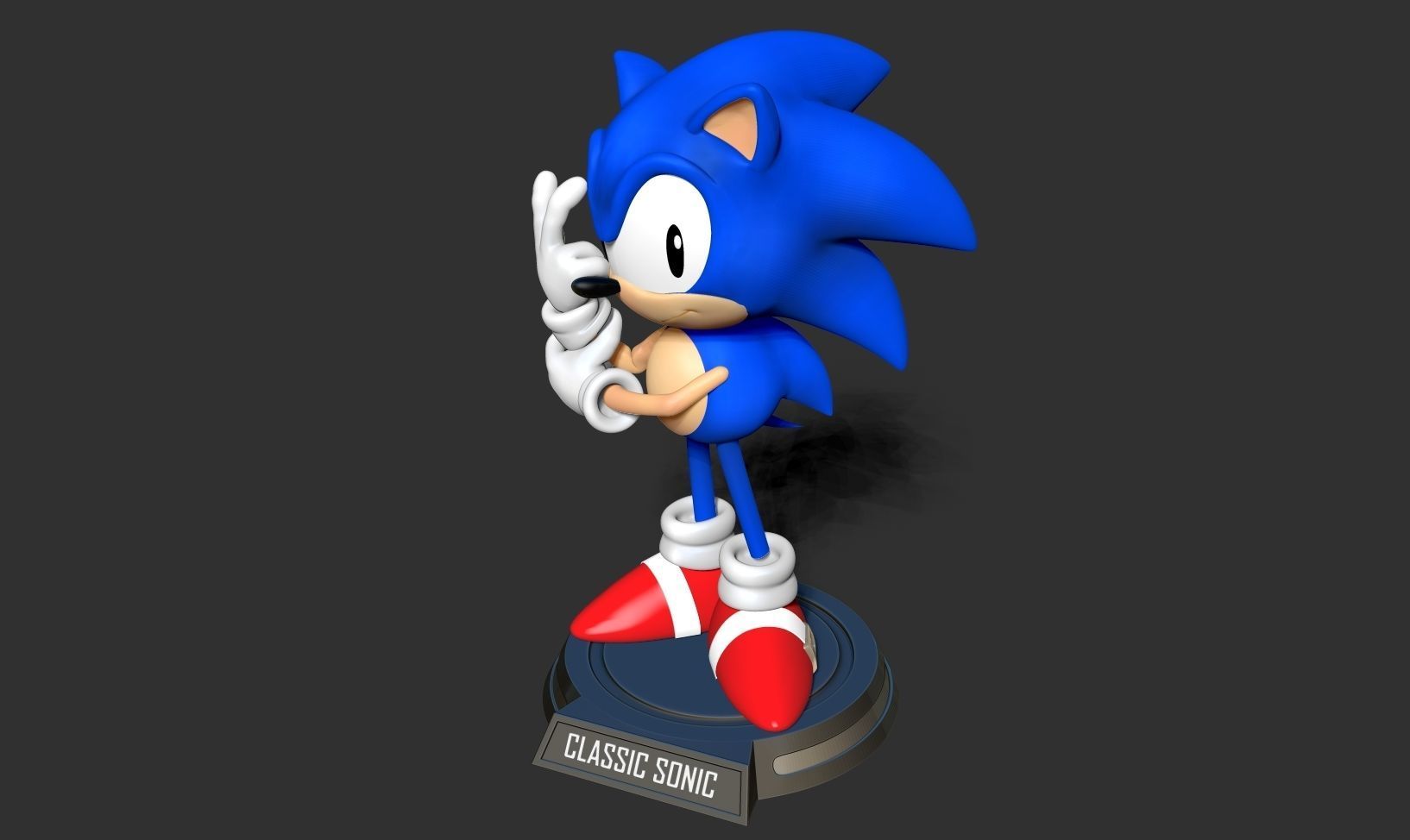 Classic Sonic the hedgehog 3D model 3D printable | CGTrader