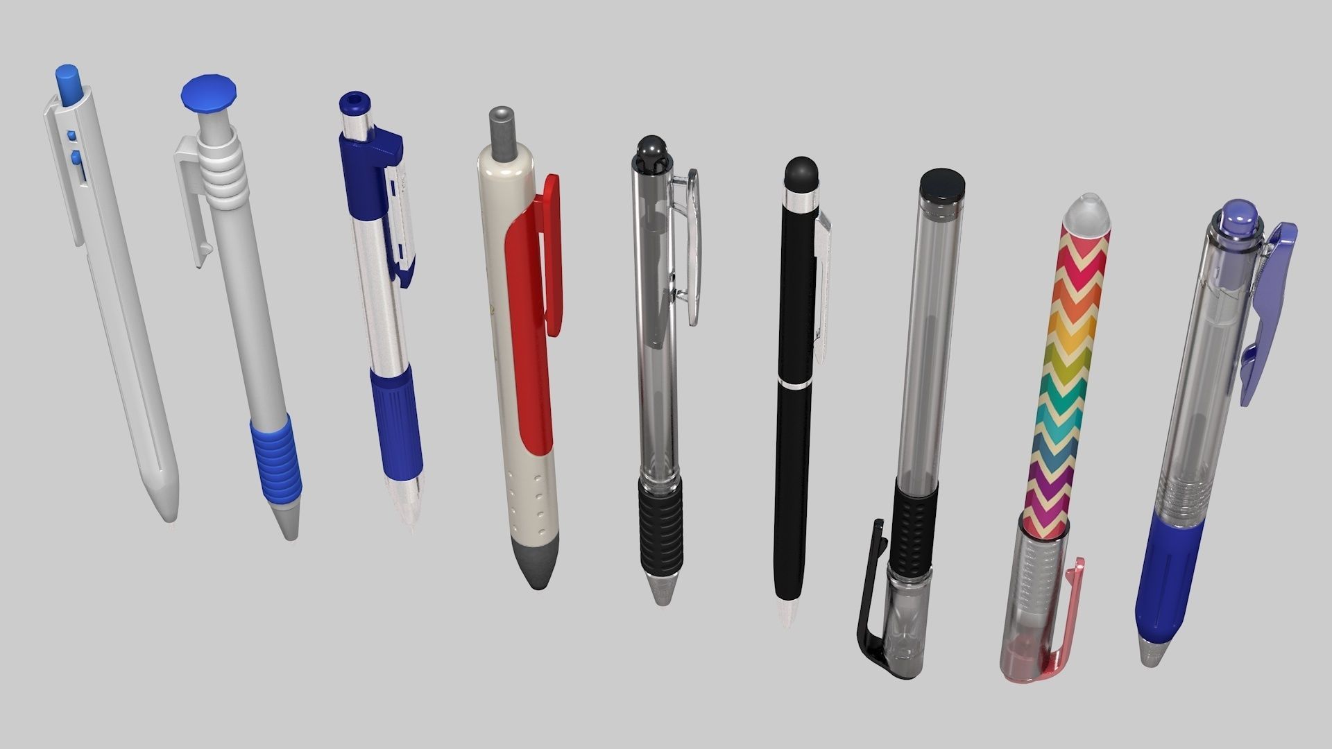 Pen collection 3D model | CGTrader