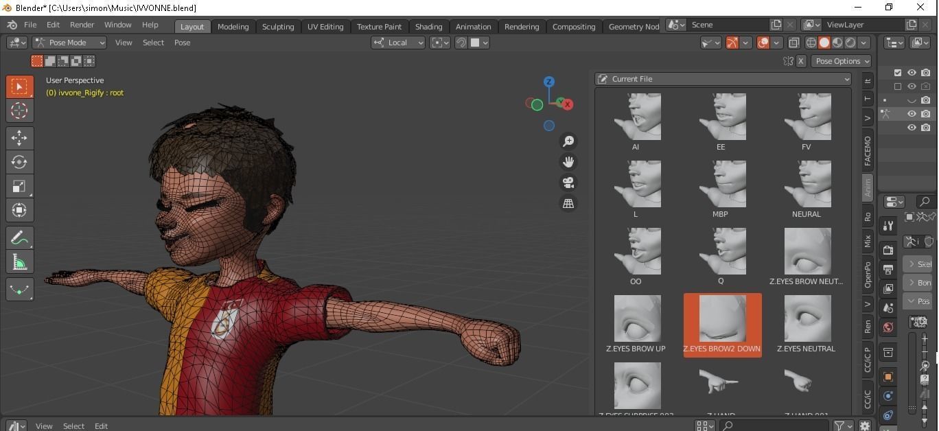 3D model Ivvone rig VR / AR / low-poly | CGTrader
