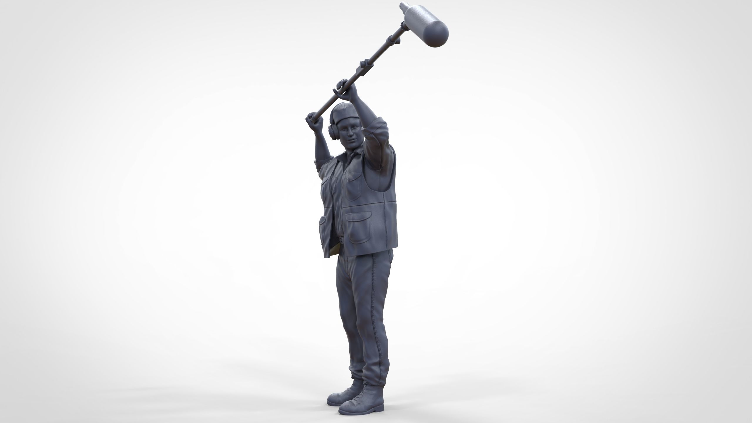 N3 Reporter or Sound Boom Operator 3D model 3D printable | CGTrader